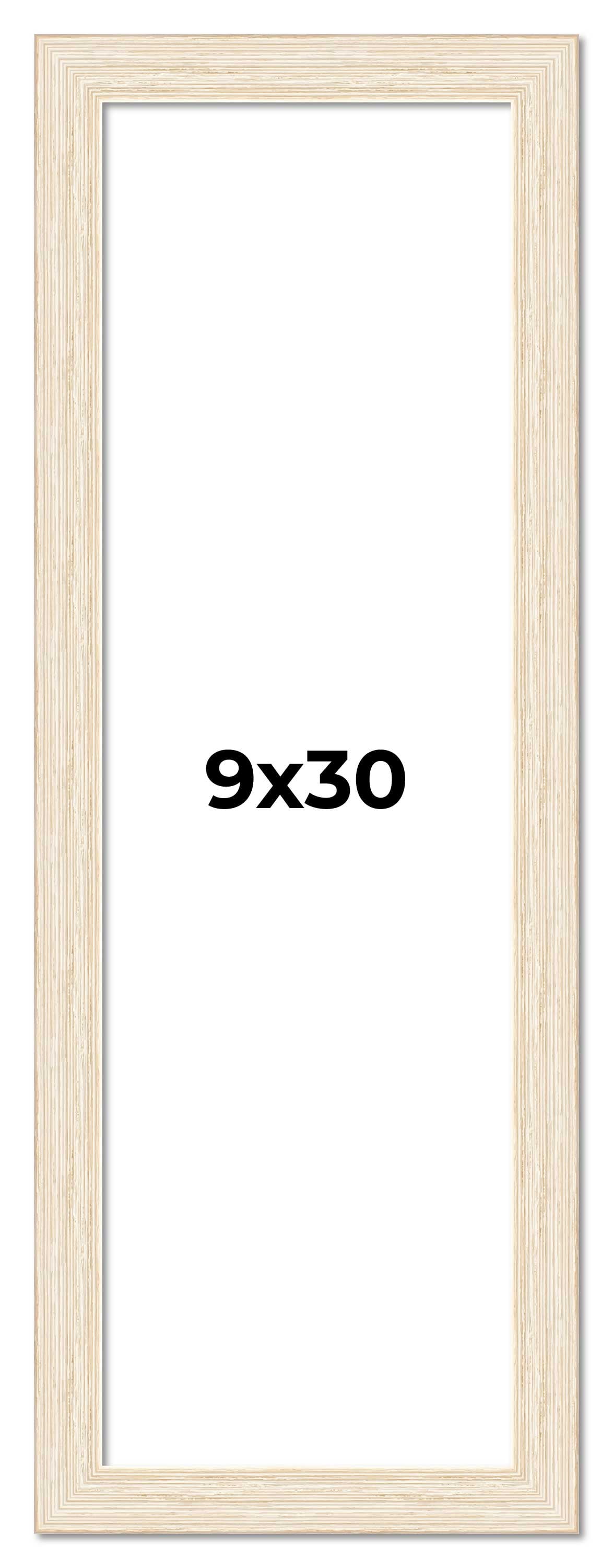 9x30 Frame White Real Wood Picture Frame Width 1.5 inches | Interior ...
