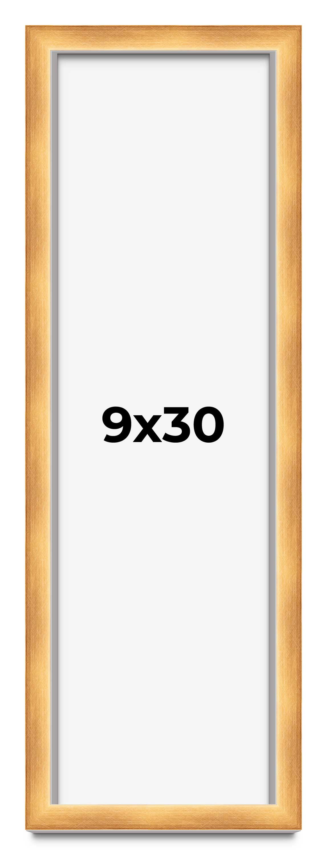 9x30 Shadow Box Bronze Cross-Brushed Display Frame | 1.625 Inches Deep ...