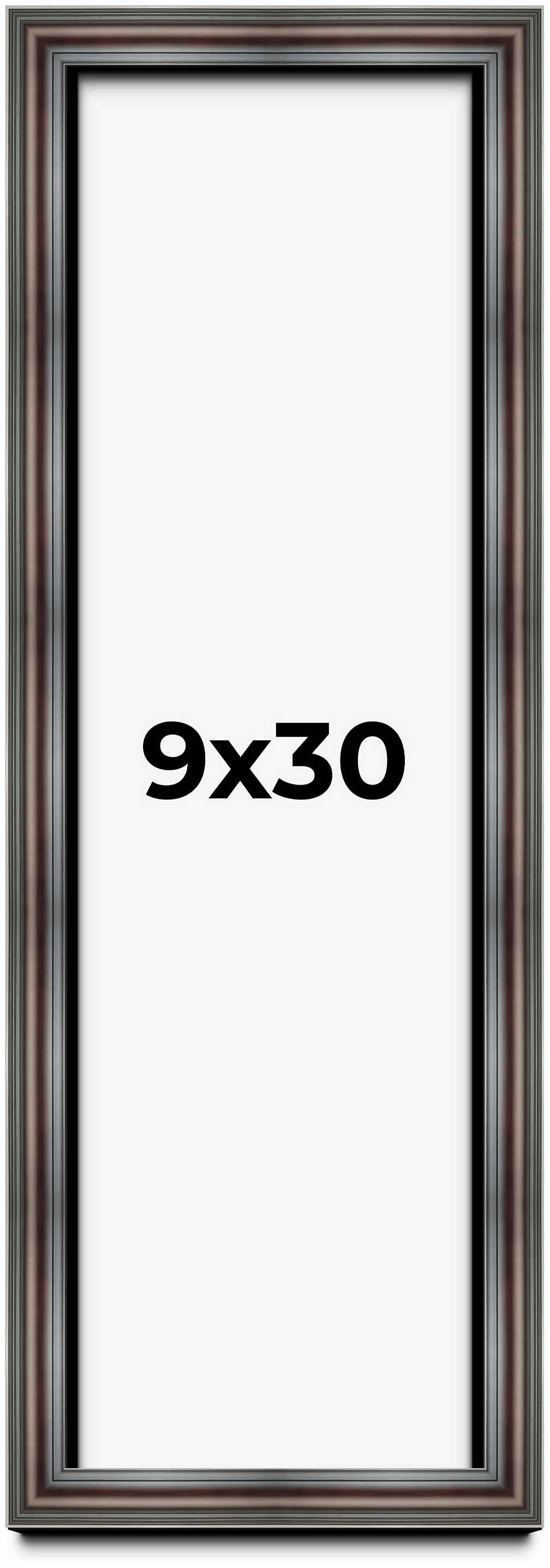 9x30 Shadow Box Frame Brown Cherry | 2.625 Inches Deep Pine Wood ...