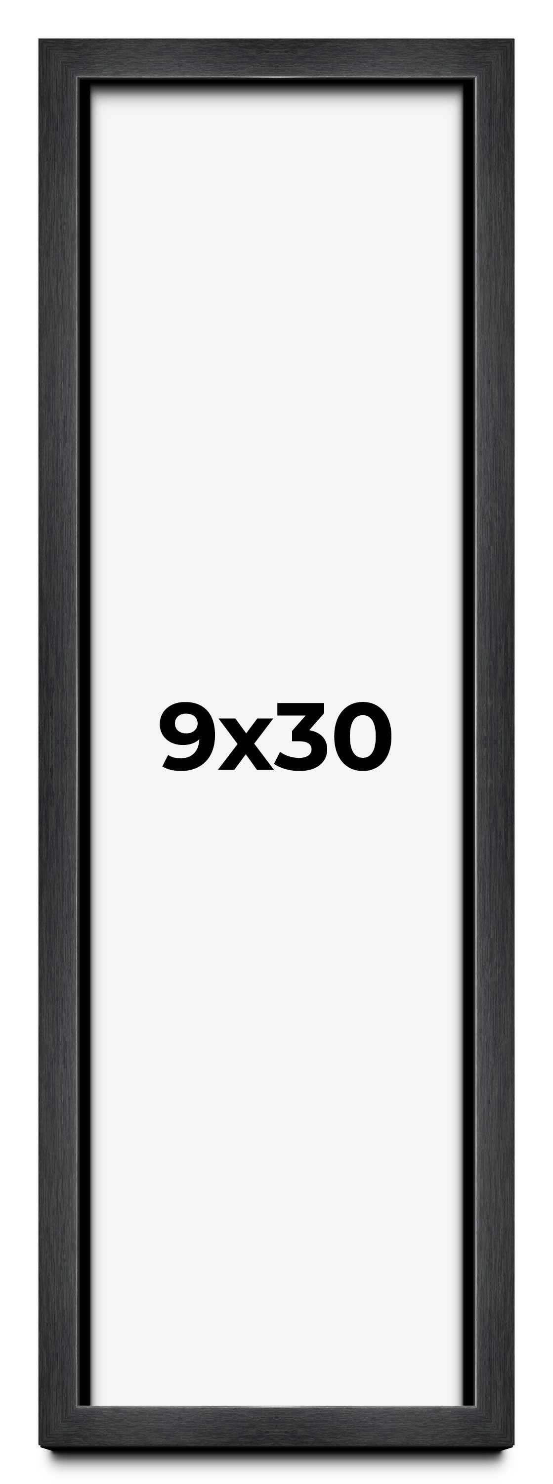 9x30 Shadow Box Frame Grey Charcoal Black | 0.875 Inches Deep | Solid ...