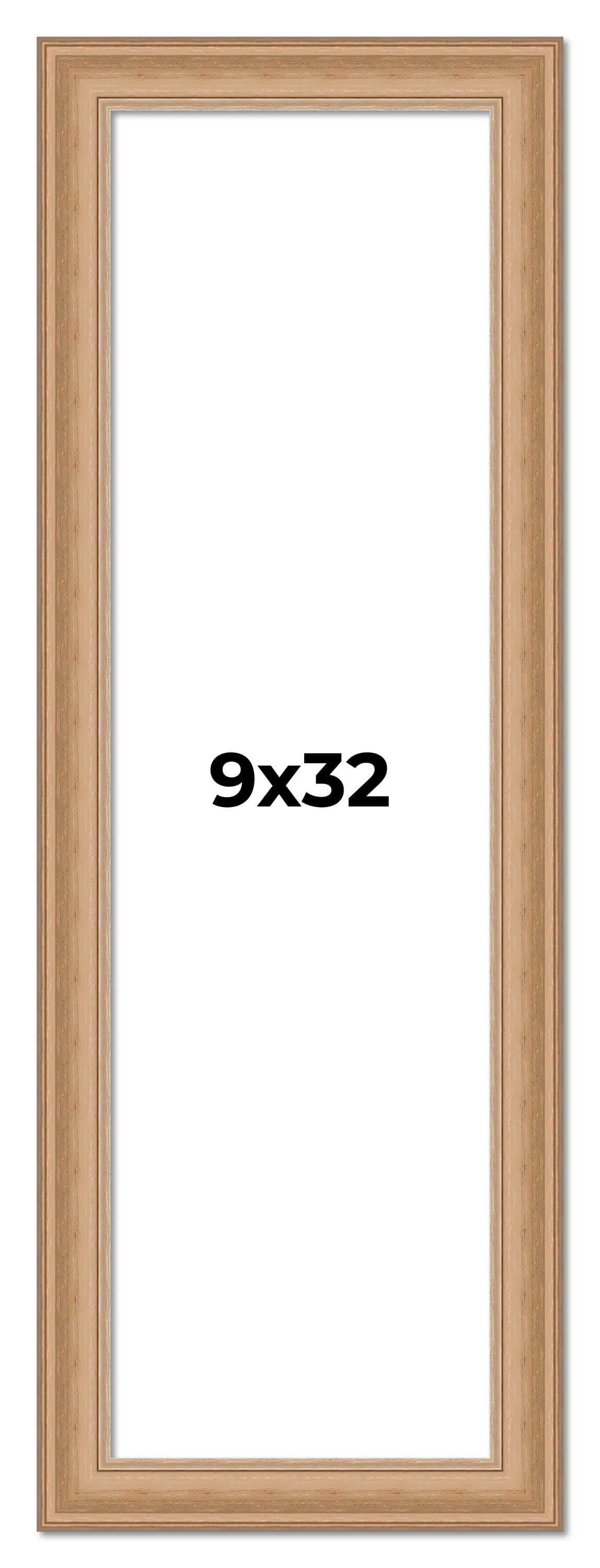 9x32 Frame Charleston Honey Brown Solid Wood Picture Frame Width 1.75 ...