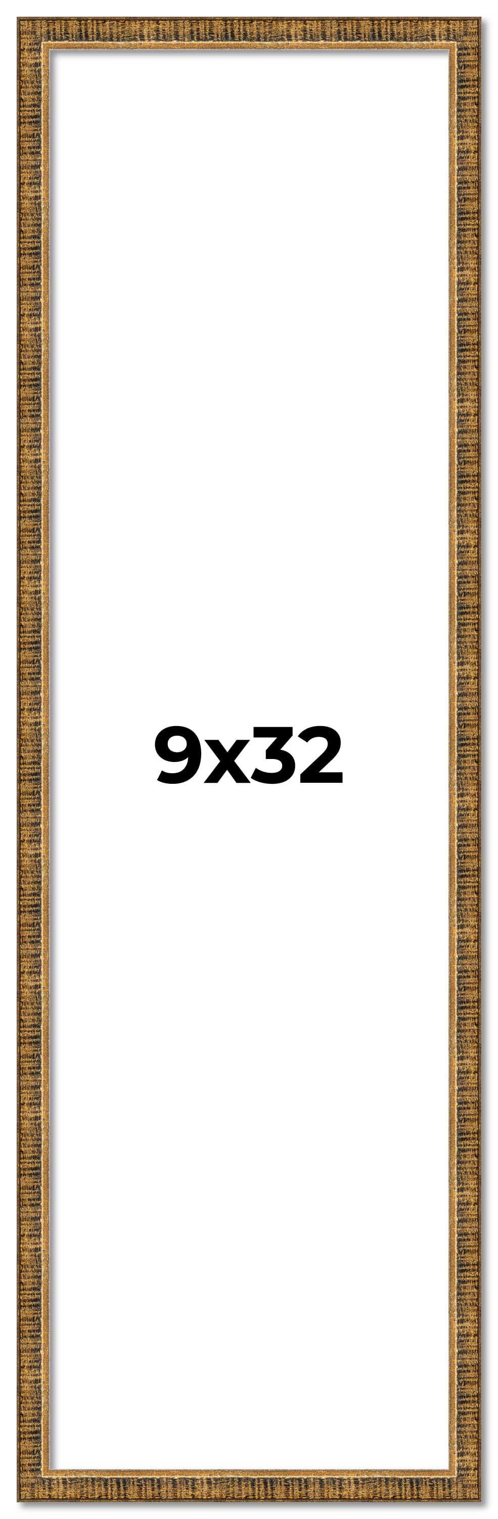 9x32 Frame Gold Solid Wood Picture Frame - Complete Modern Photo Frame ...