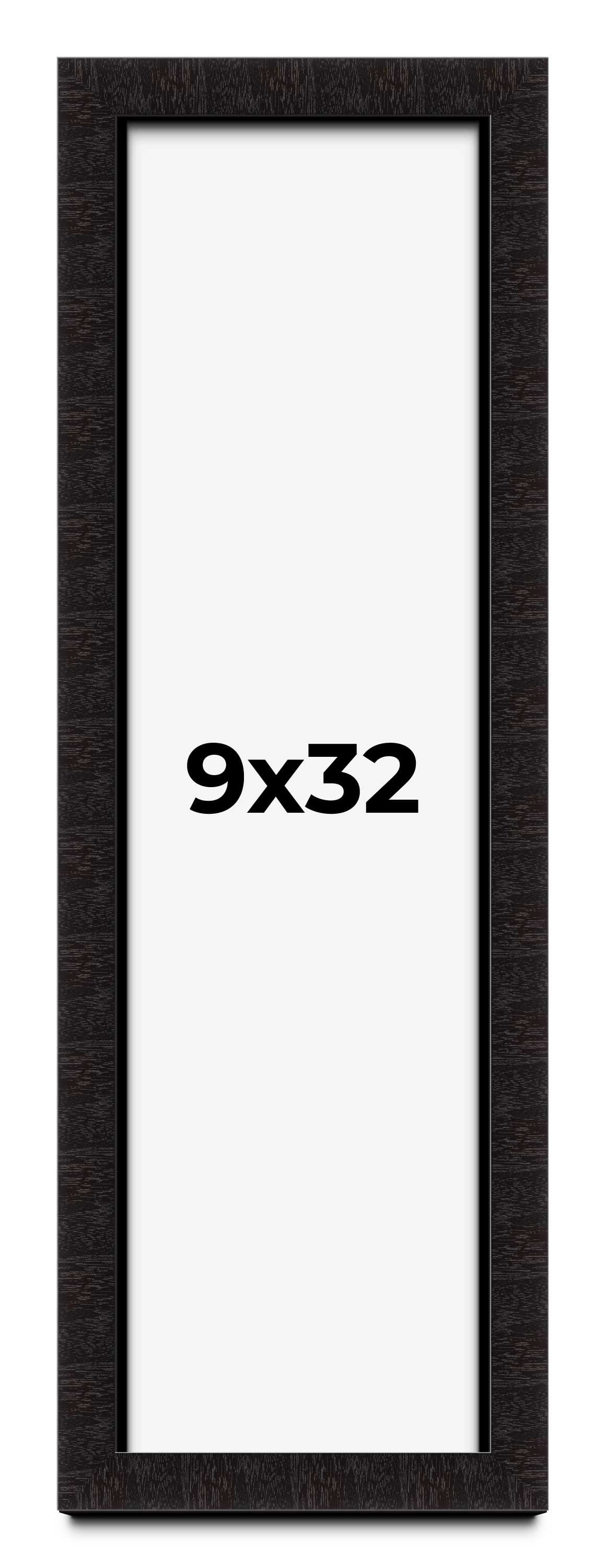 9x32 Shadow Box Black Solid Wood Display Picture Frame | 1 Inch Rabbet ...