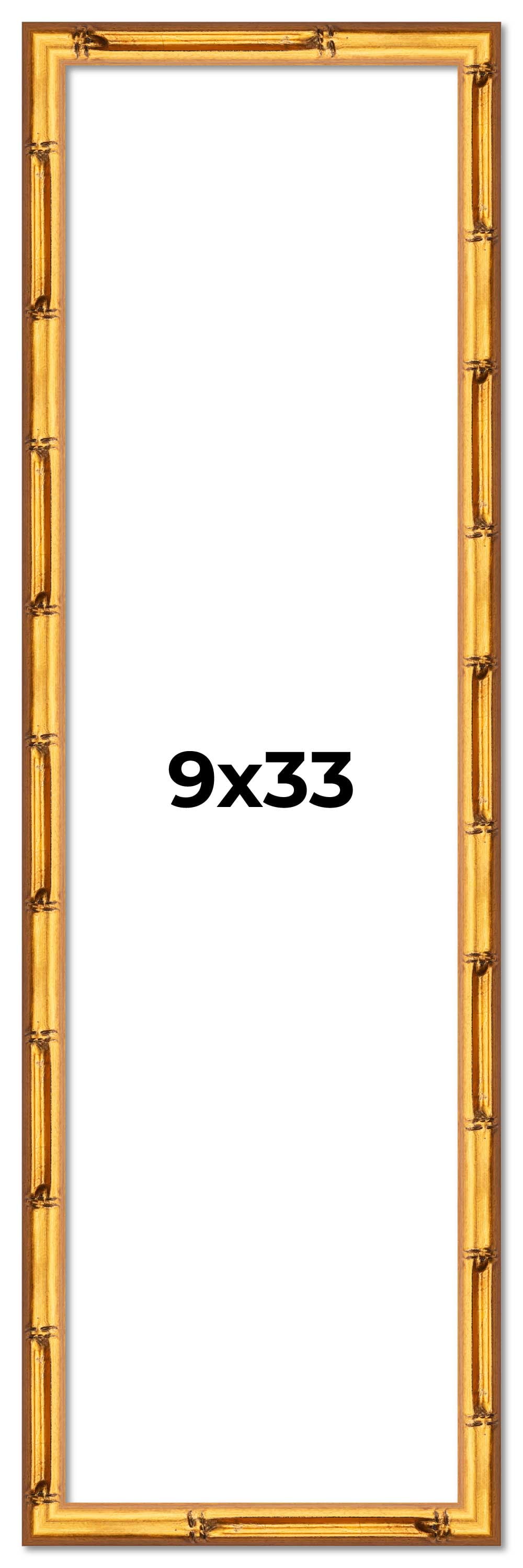 9x33 Frame Gold Bamboo Picture Frame - Complete Modern Photo Frame ...