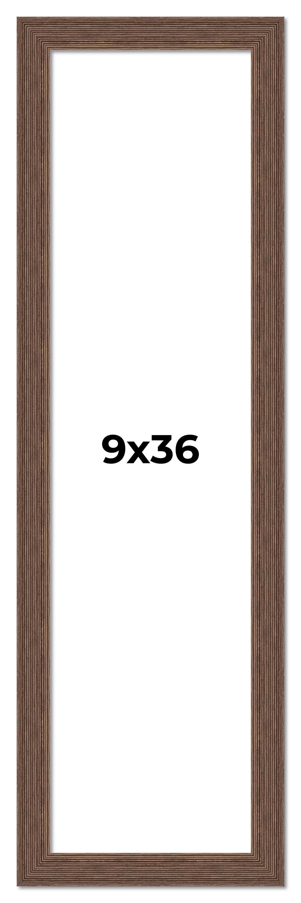 9x36 Frame Brown Farmhouse Solid Wood Picture Frame Width 1.5 Inches ...