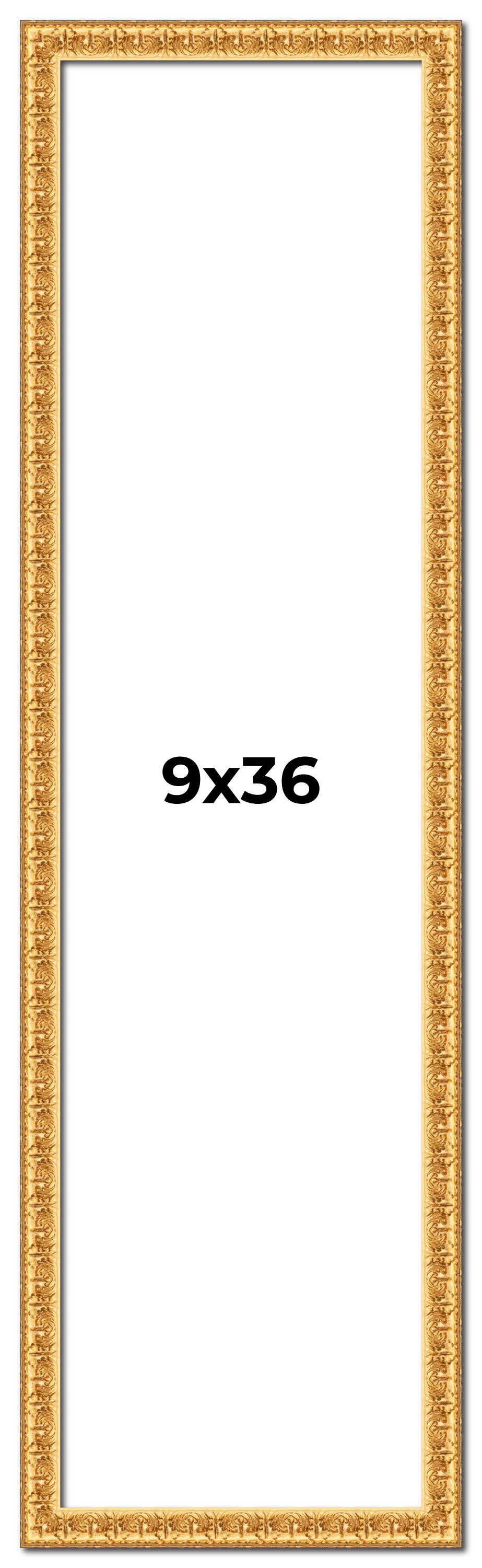 9x36 Frame Gold Real Wood Picture Frame Width 1 inches | Interior Frame ...