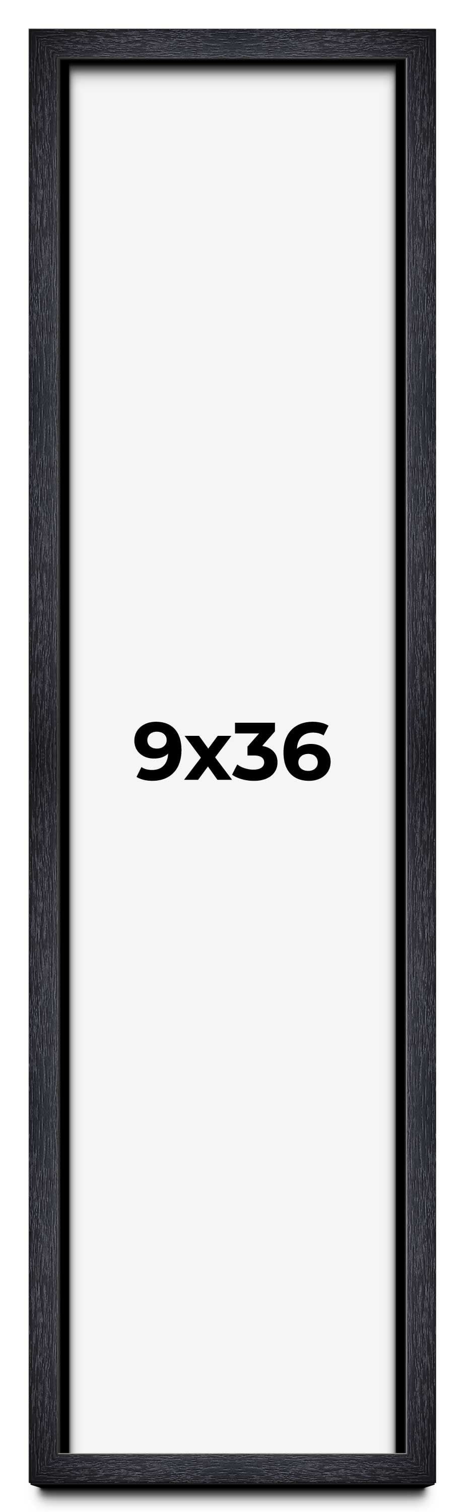 9x36 Shadow Box Frame Black | 1 Inches Deep Real Wood Farmhouse ...