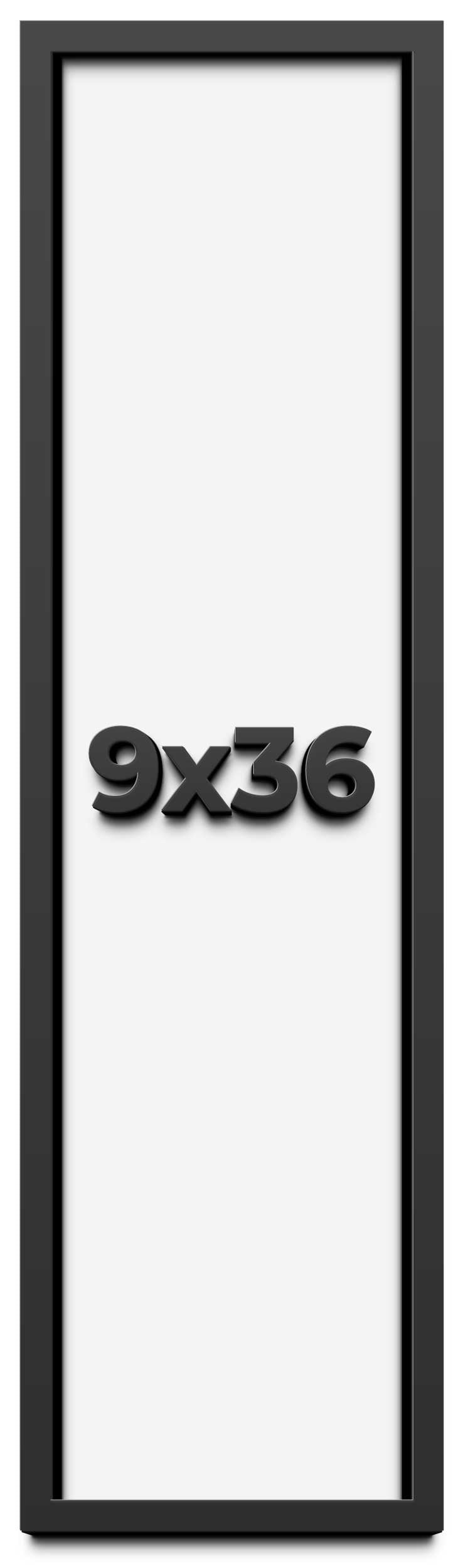 9x36 Shadow Box Frame Black | 1 inches Deep Real Wood Contemporary ...