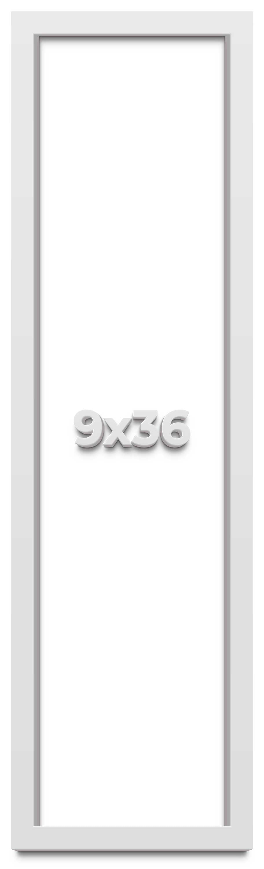 9x36 Shadow Box High Gloss White Display Frame | 1.625 Inches Deep | 1 ...