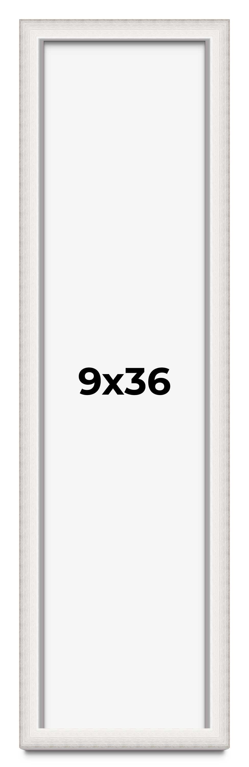 9x36 Shadow Box Silver Brushed Striped Display Frame | 1.625 Inches ...