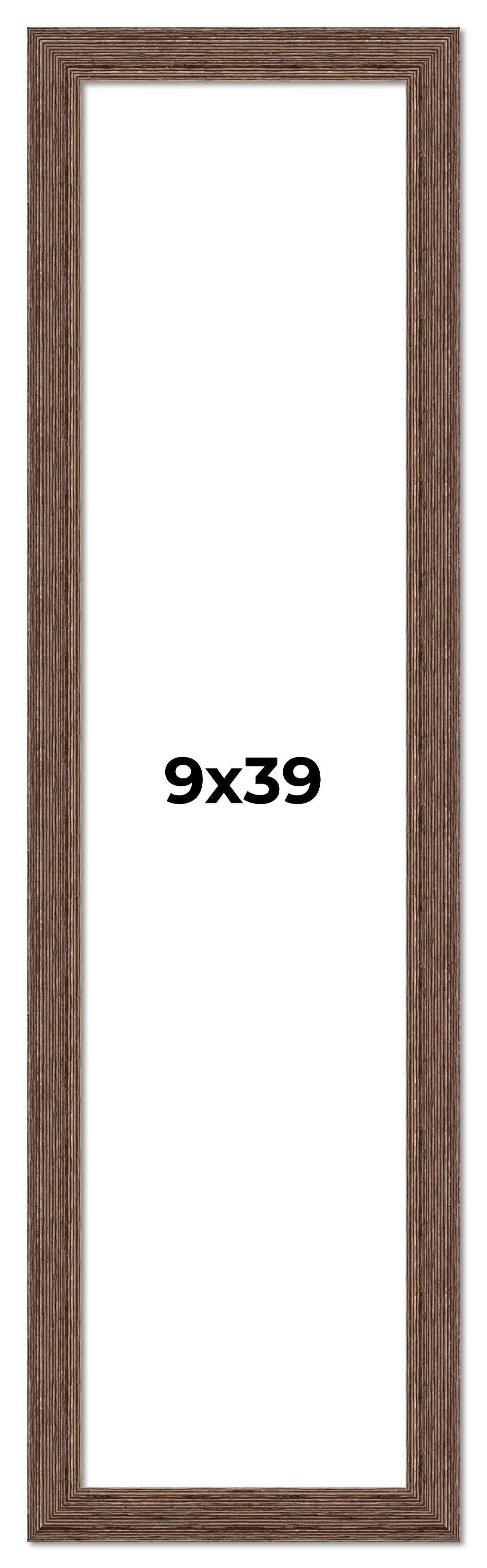 9x39 Frame Brown Farmhouse Solid Wood Picture Frame Width 1.5 Inches ...