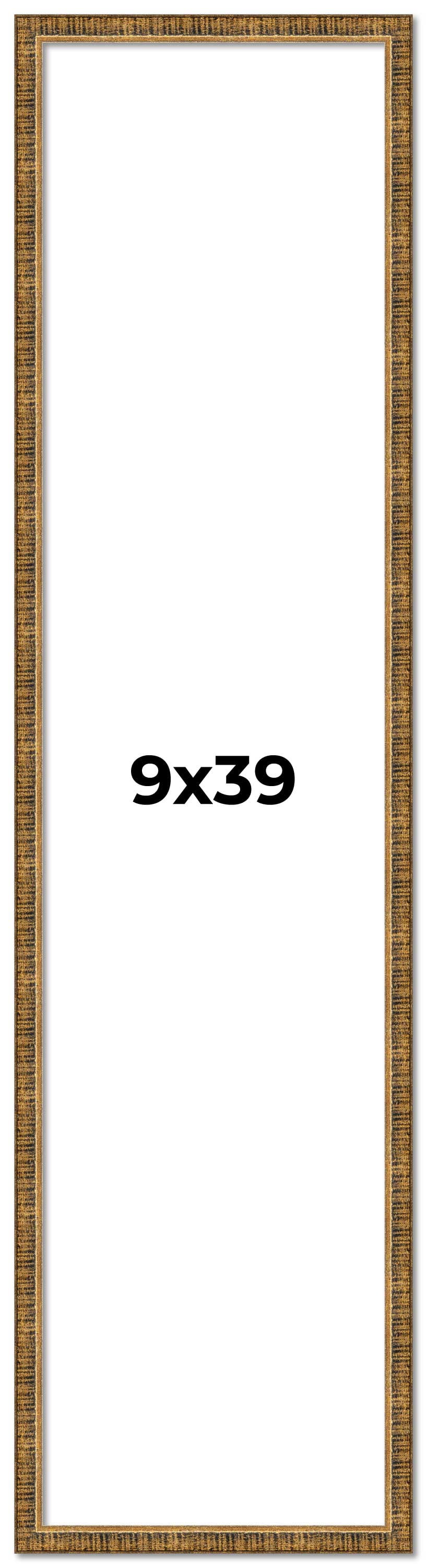 9x39 Frame Gold Kingsley Distressed Solid Wood Picture Frame Width 0.75 ...