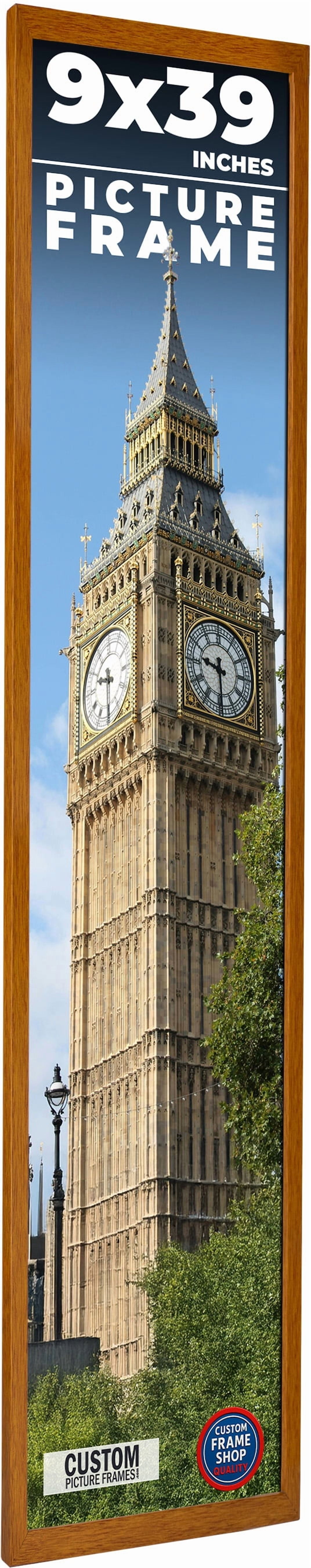9x39 Honey Brown Real Wood Picture Frame Width 0.75 inches | Interior ...