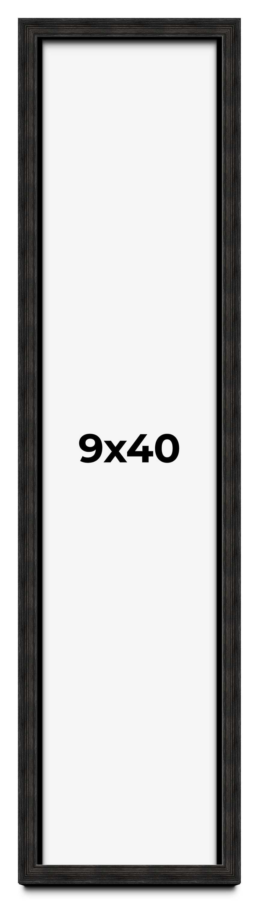 9x40 Shadow Box Black Rustic Barnwood Display Frame | 1.125 Inch Deep ...