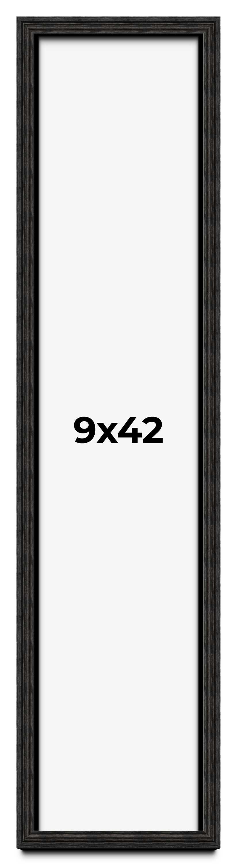 9x42 Shadow Box Black Rustic Barnwood Display Frame | 1.125 Inch Deep ...