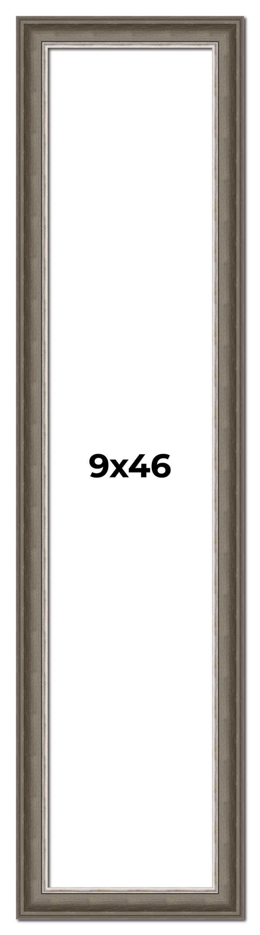 9x46 Frame Brown Solid Wood Picture Frame | 1.75 Inch Moulding Width ...
