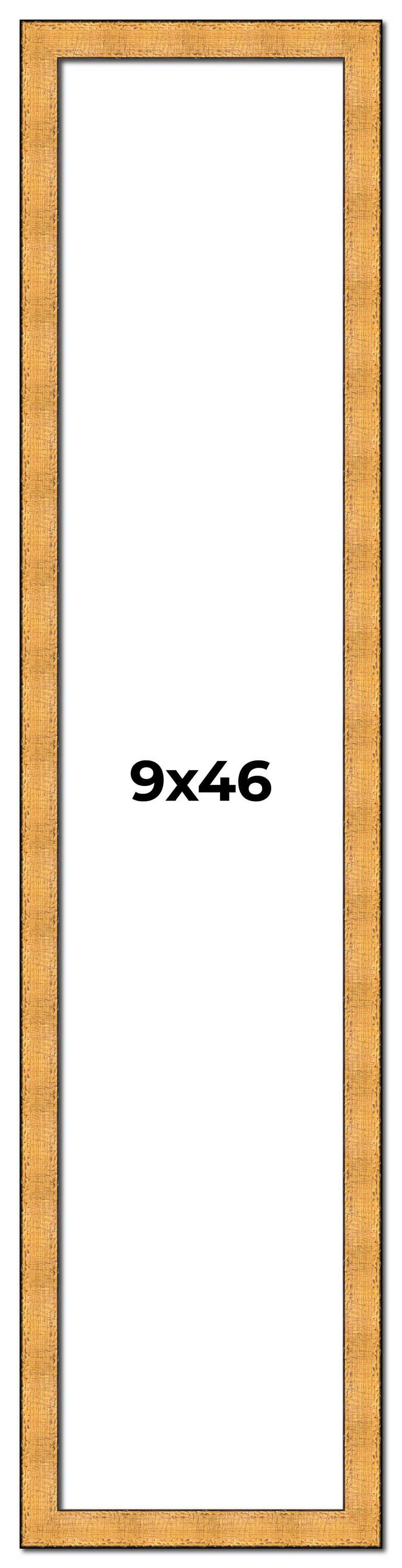 9x46 Frame Gold Rustic Solid Wood Picture Frame | 1.25 Inch Wide ...