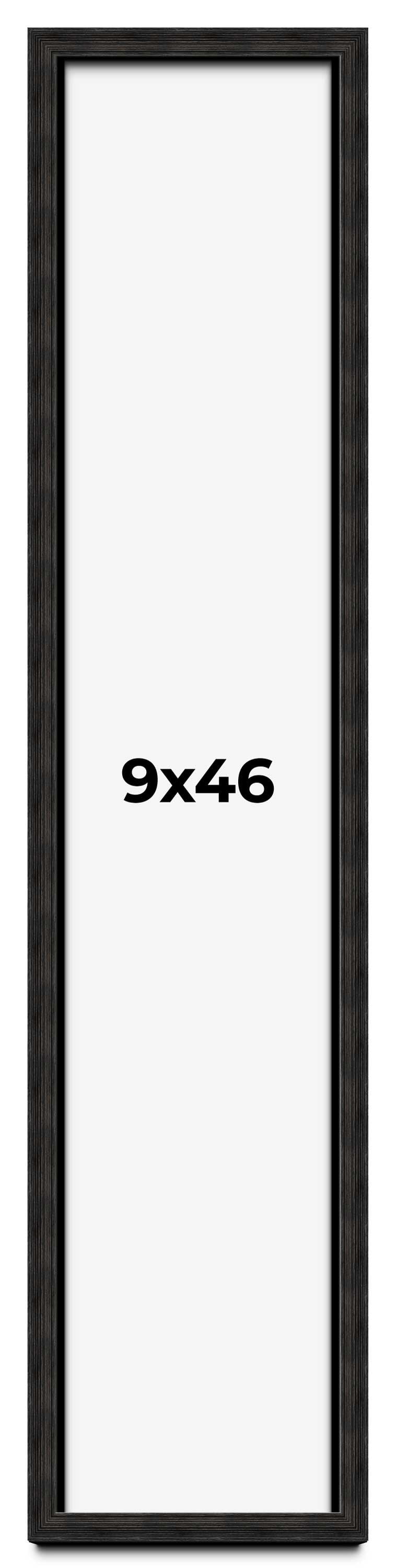 9x46 Shadow Box Black Rustic Barnwood Display Frame | 1.125 Inch Deep ...