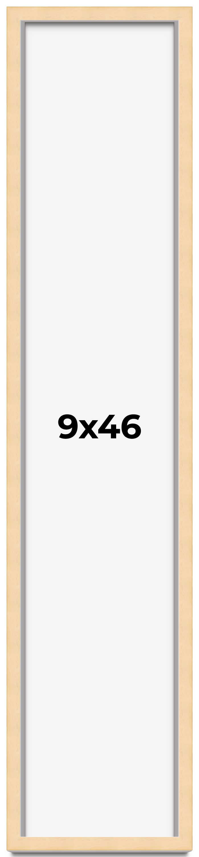 9x46 Shadow Box Frame Brown | 0.875 Inches Deep Real Wood Contemporary ...
