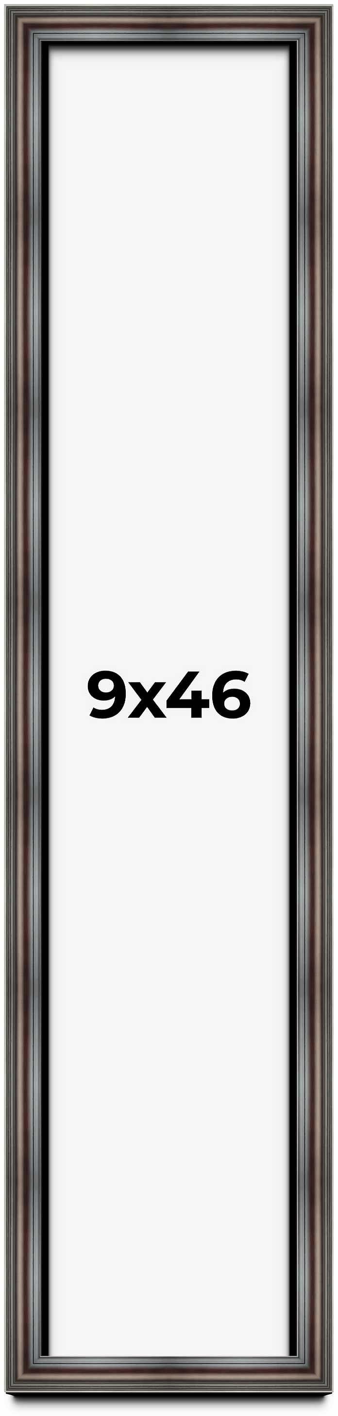 9x46 Shadow Box Frame Brown Cherry | 2.625 Inches Deep Pine Wood ...