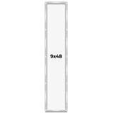 9x48 Frame Silver Whitewashed Wood Grain Solid Wood Shadow Box | 0.75 ...