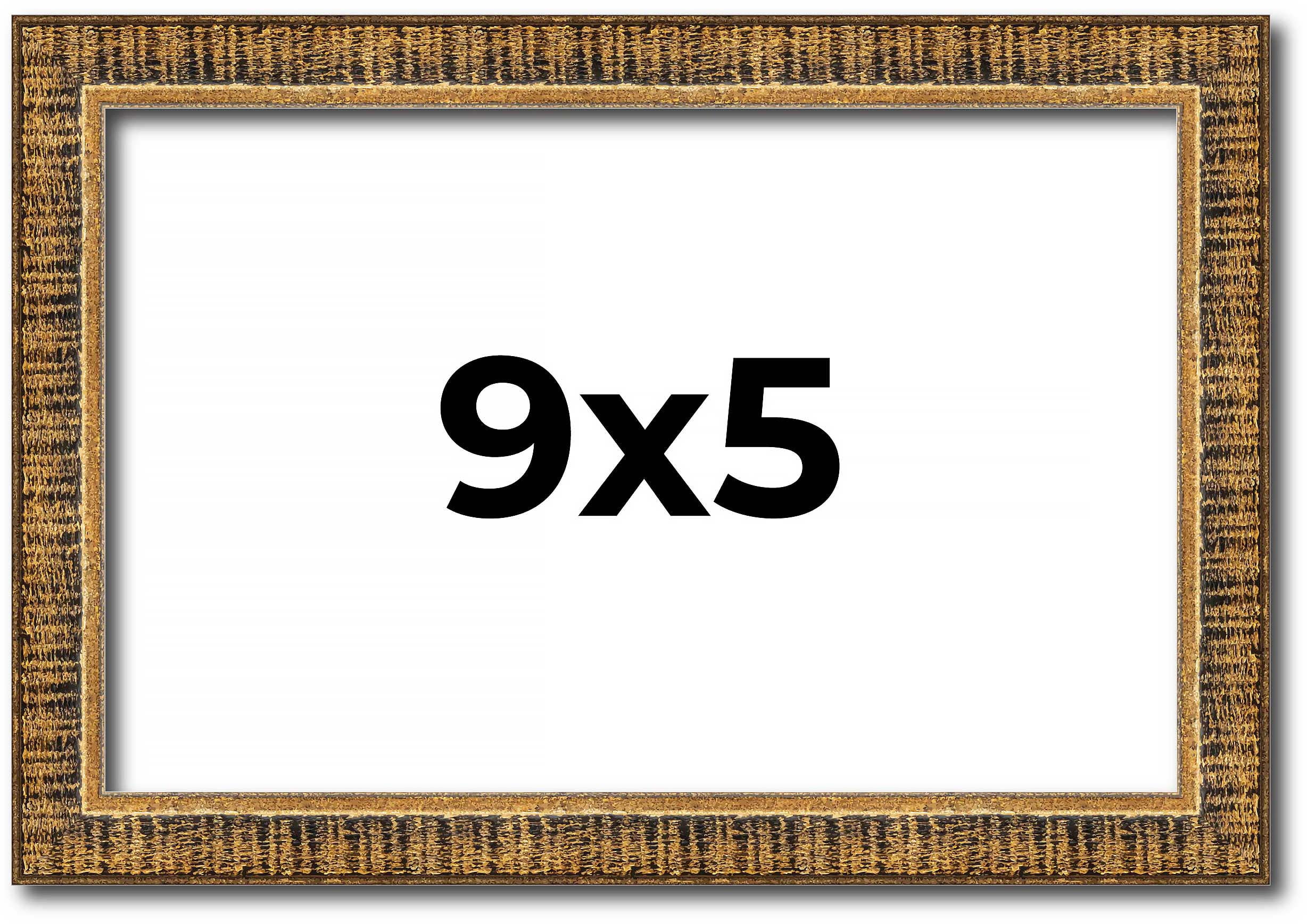 9x5 Frame Gold Solid Wood Picture Frame - Complete Modern Photo Frame ...