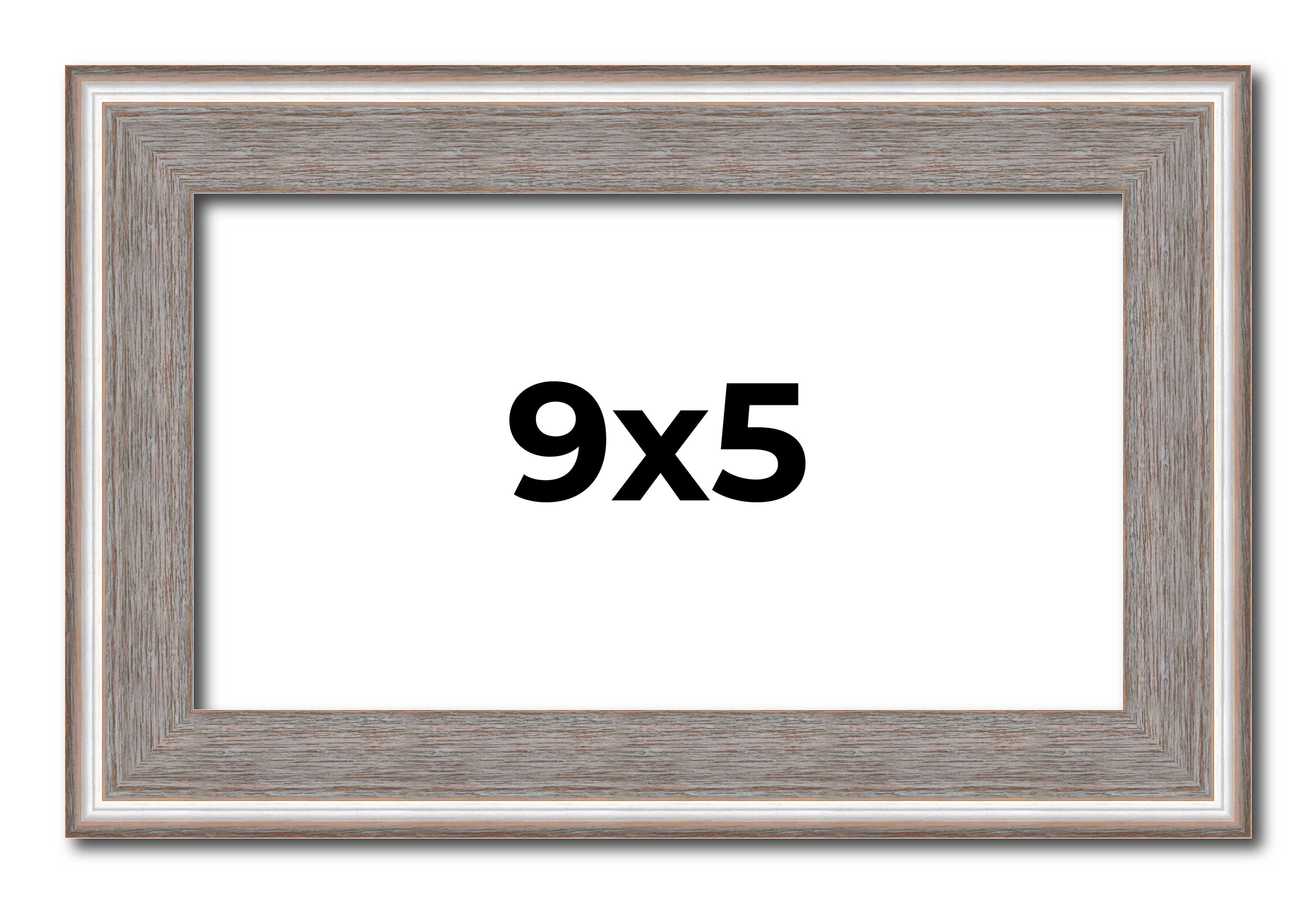 9x5 Frame Grey Real Wood Picture Frame Width 1.25 inches | Interior ...