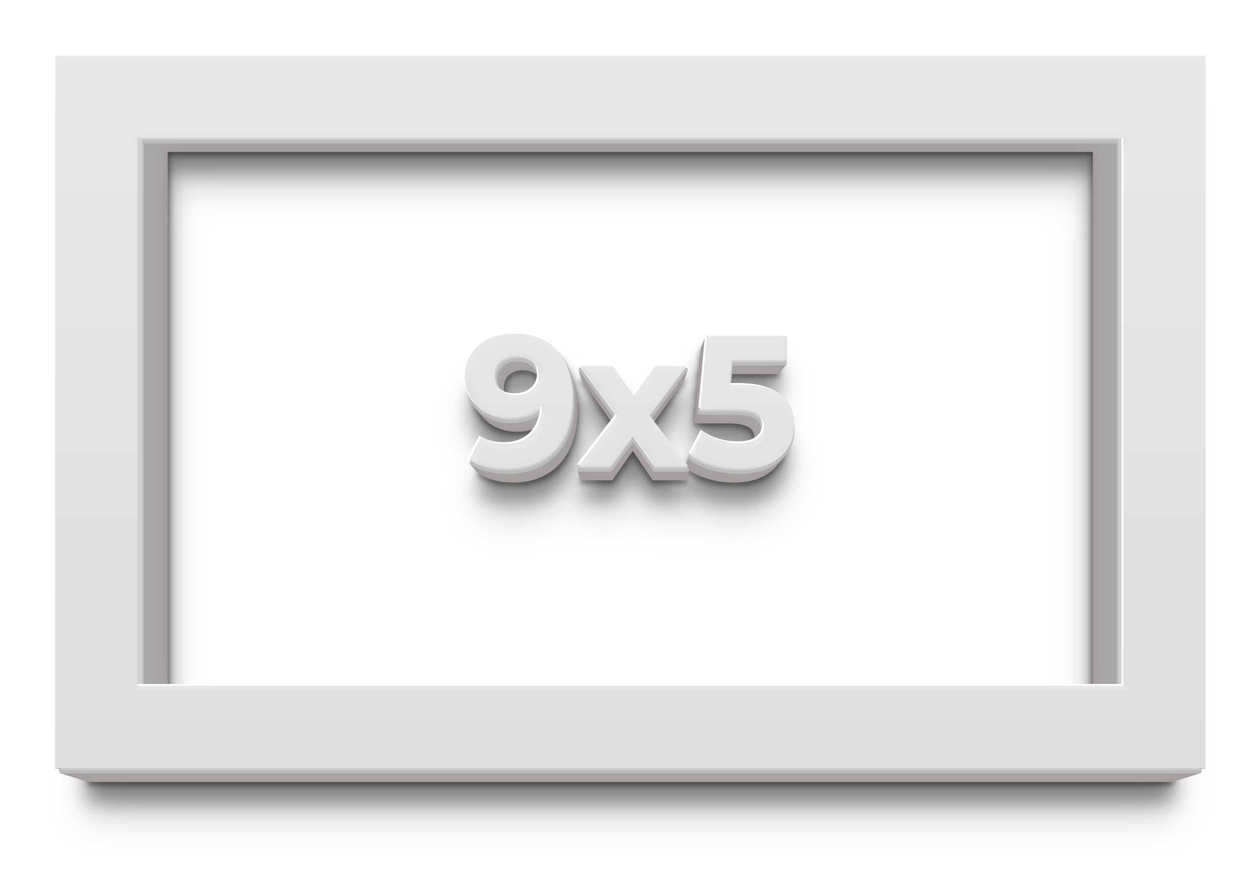 9x5 IN Shadow Box Frame White | 1 Inches Deep Real Wood Contemporary ...