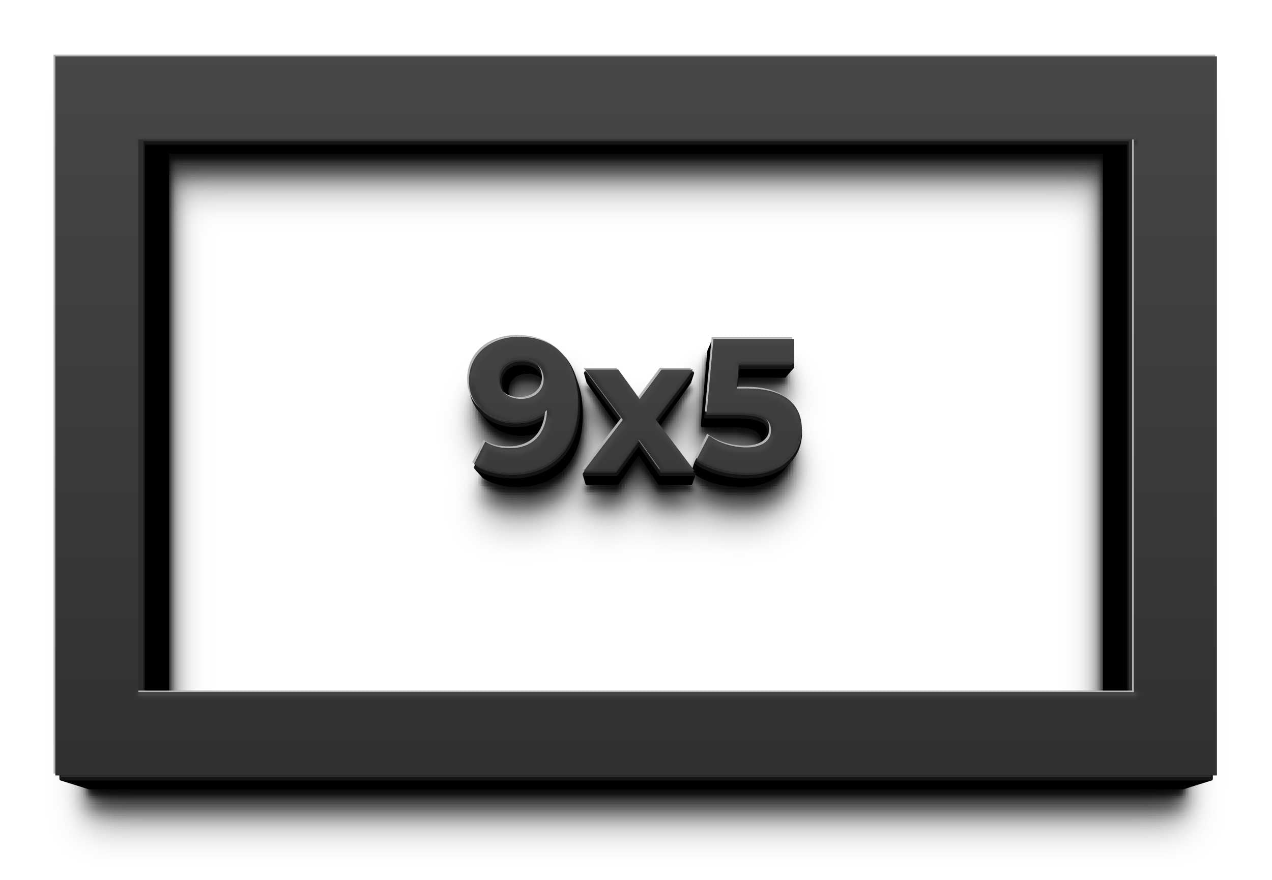 9x5 Shadow Box Frame Black | 1 inches Deep Real Wood Contemporary ...