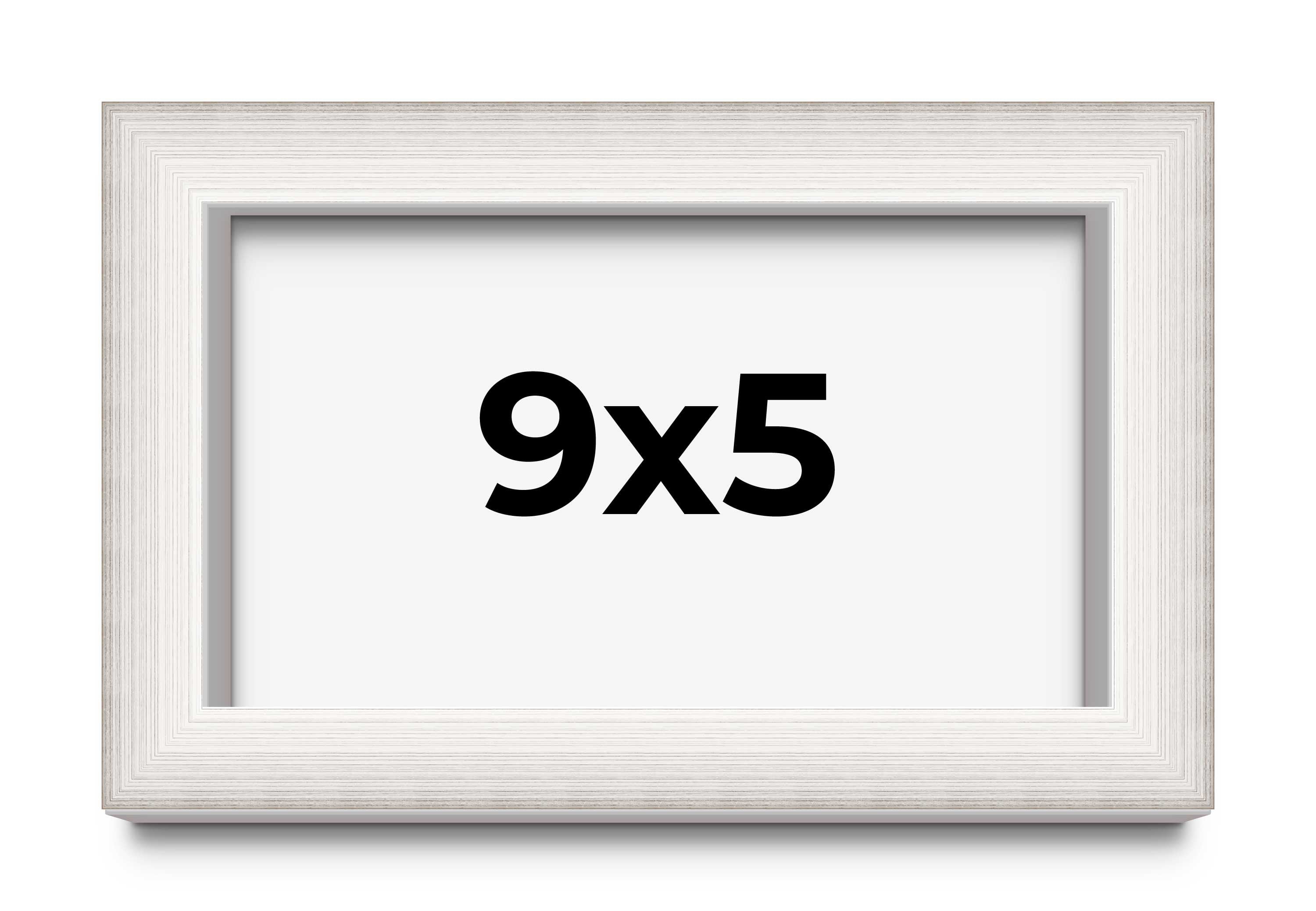 9x5 Shadow Box Silver Brushed Striped Display Frame | 1.625 Inches Deep ...