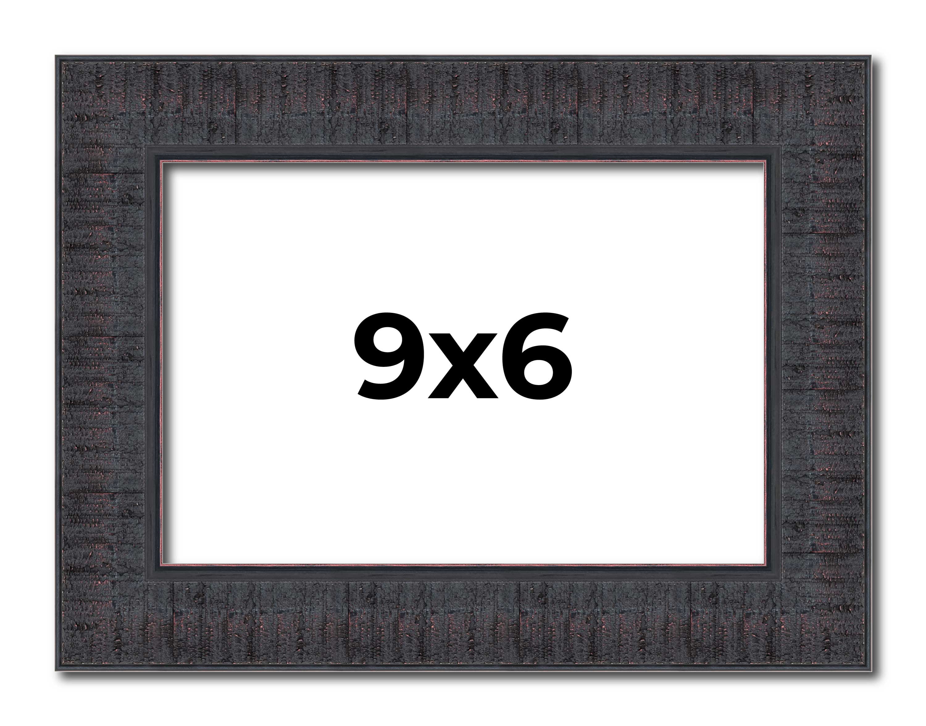 9x6 Frame Brown Rustic Solid Wood Picture Frame 1.5 Inches Wide ...