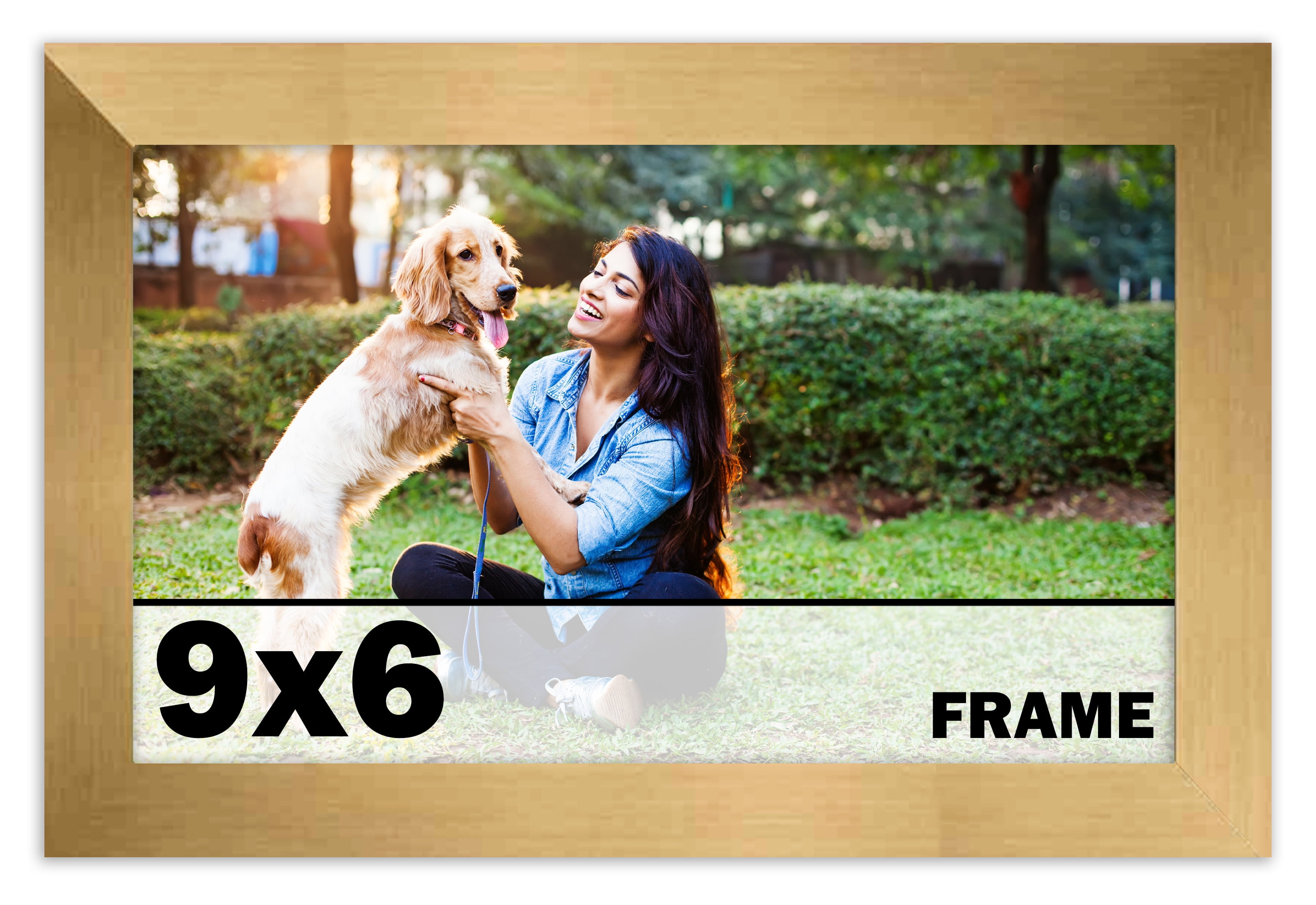 9x6 Frame Gold Bronze Picture Frame - Modern Photo Frame Includes UV ...