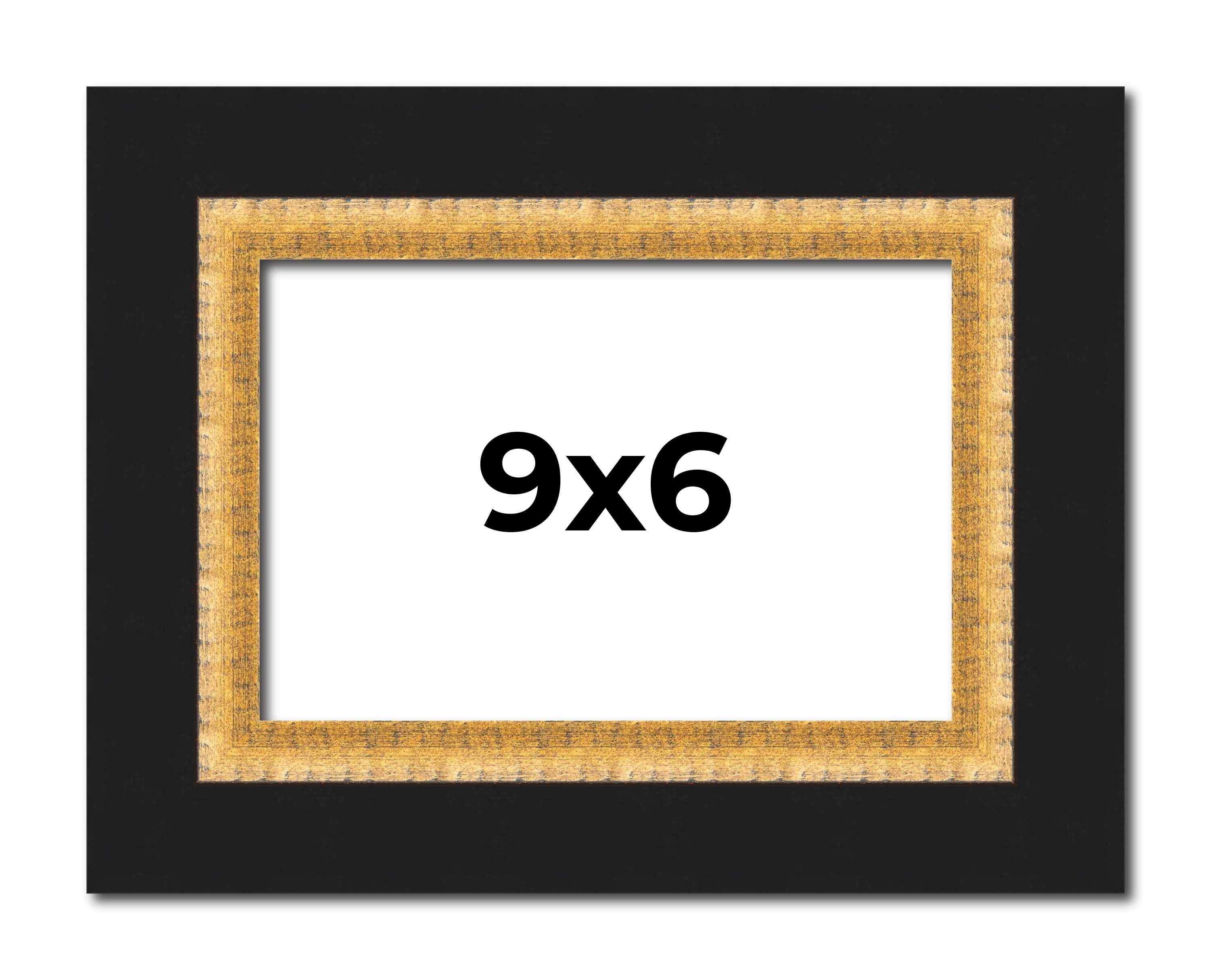 9x6 Frame Gold Real Wood Picture Frame Width 2.25 Inches | Interior ...