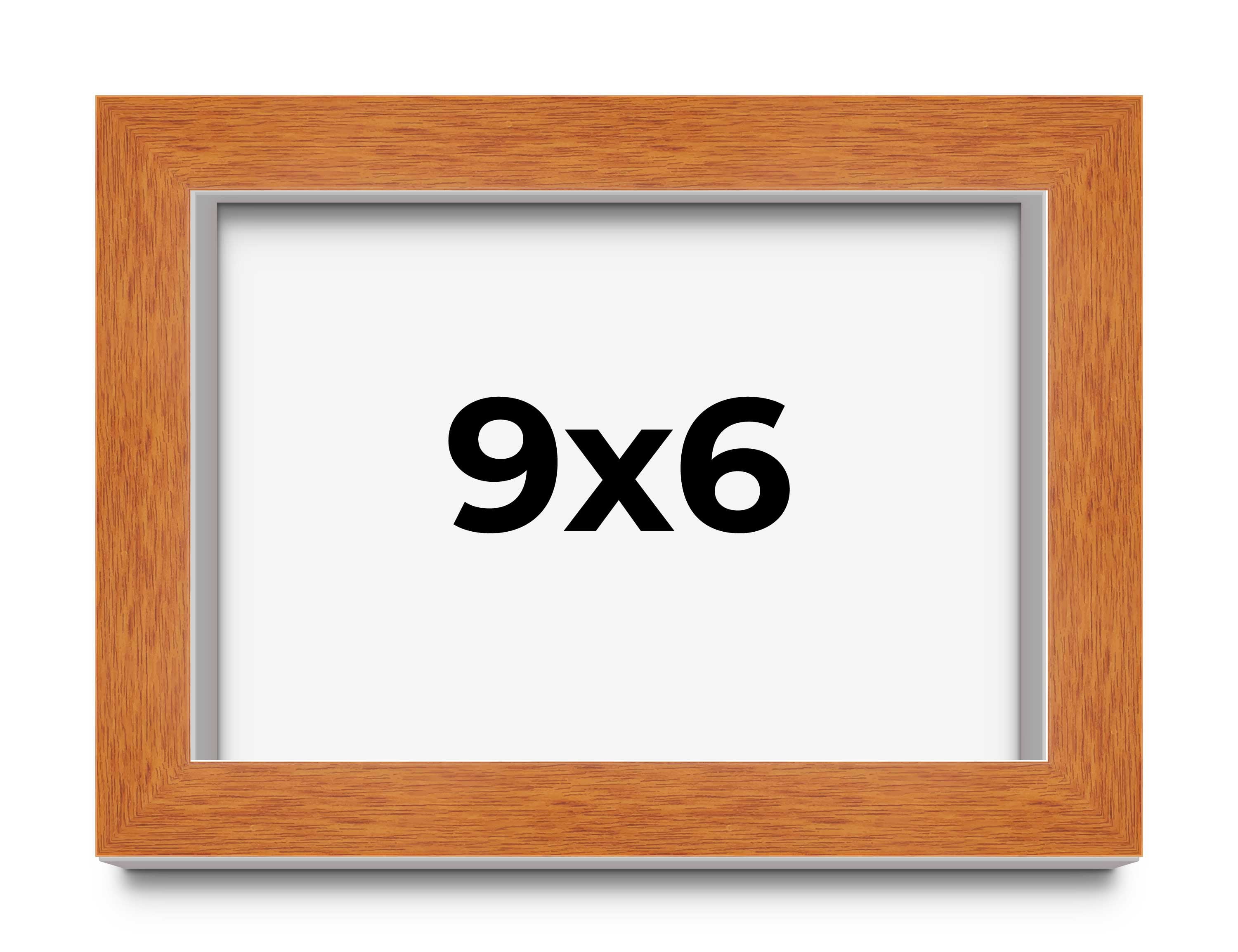 9x6 Frame Honey Pecan Brown Picture Frame - Modern Photo Frame Includes ...
