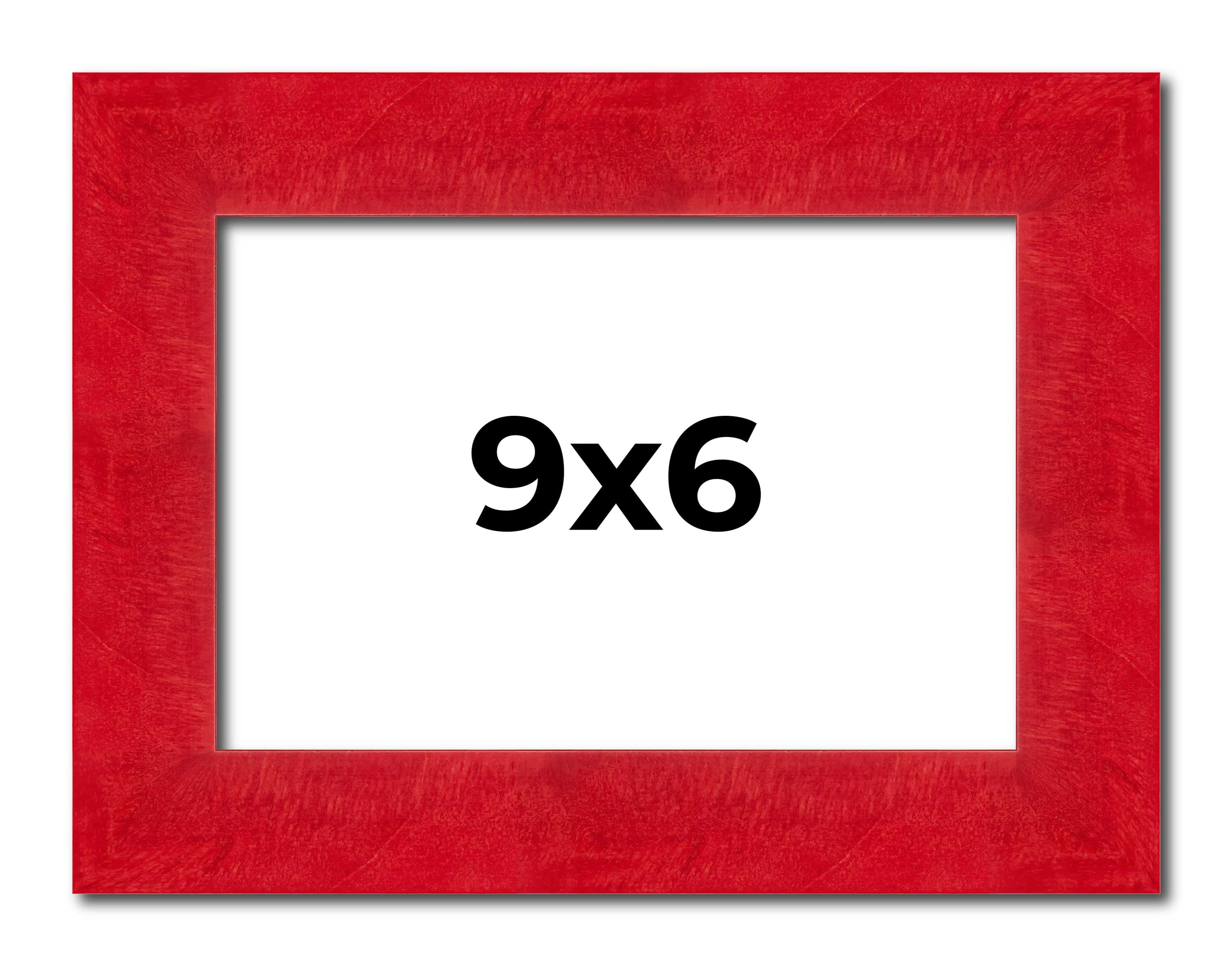 9x6 Frame Red Burl Solid Wood Picture Frame Width 1.75 Inches ...
