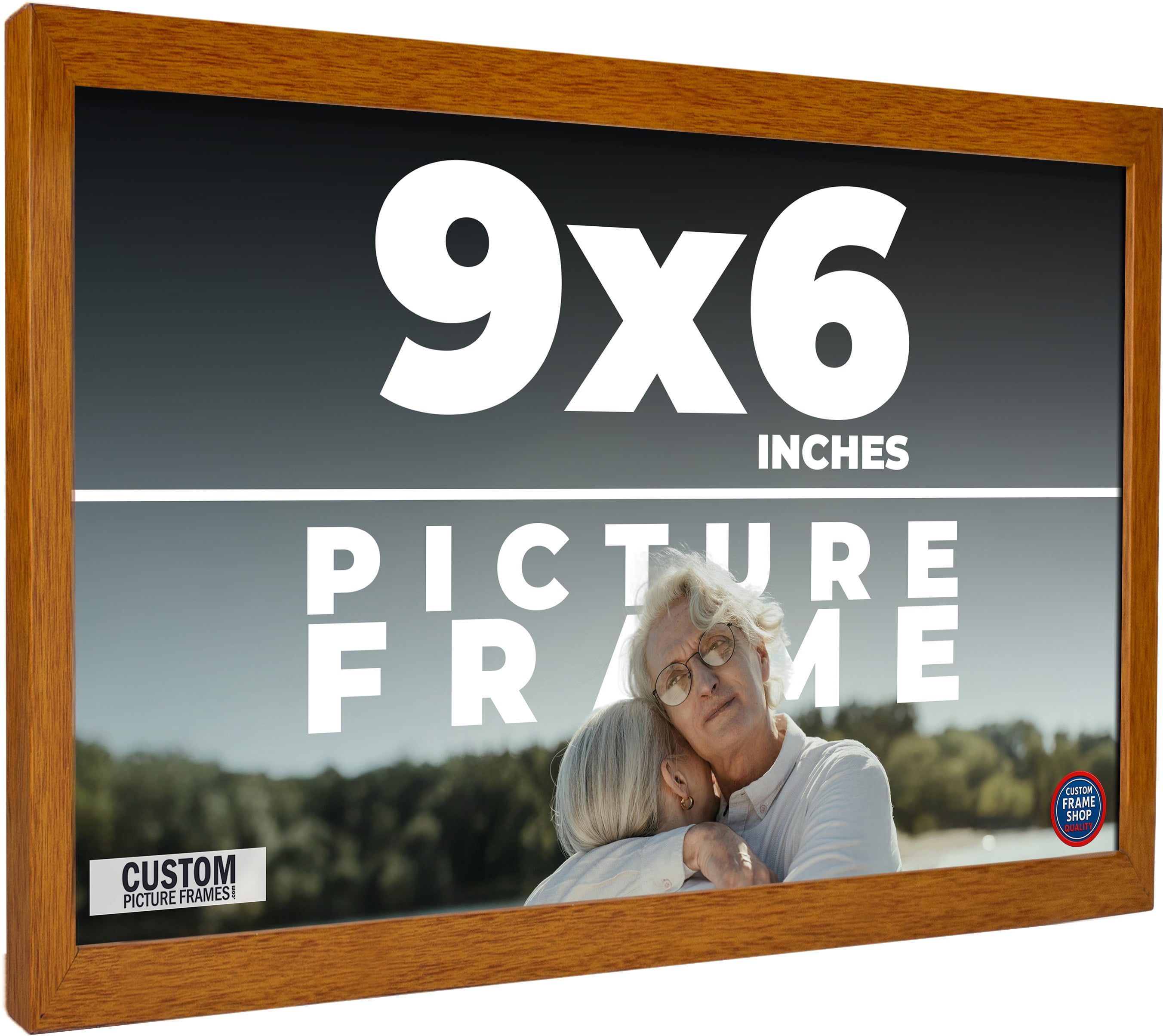 9x6 Honey Brown Real Wood Picture Frame Width 0.75 inches | Interior ...