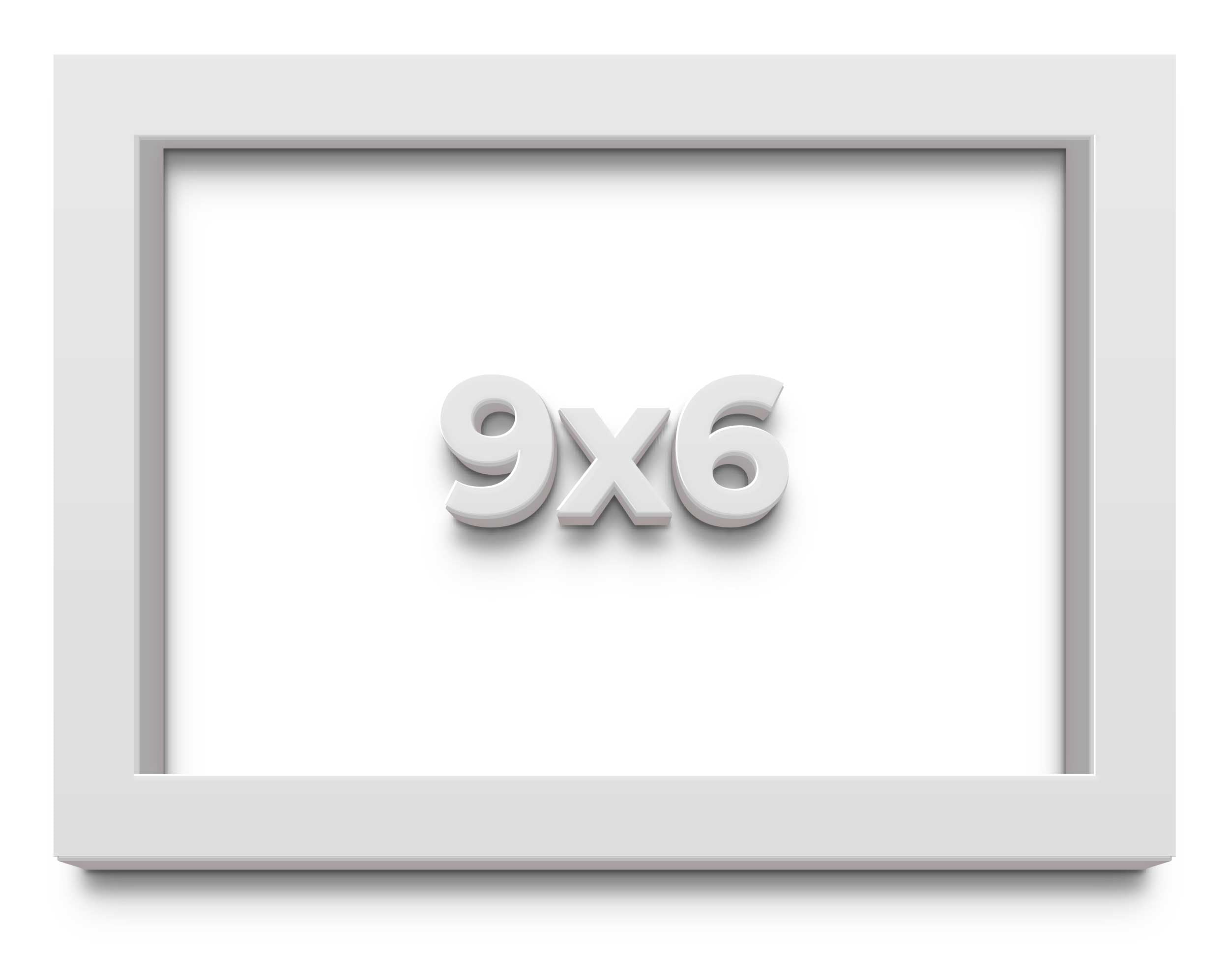 9x6 White Shadowbox Frame - Interior Size 9x6 by 1.5 Inches - Made to ...