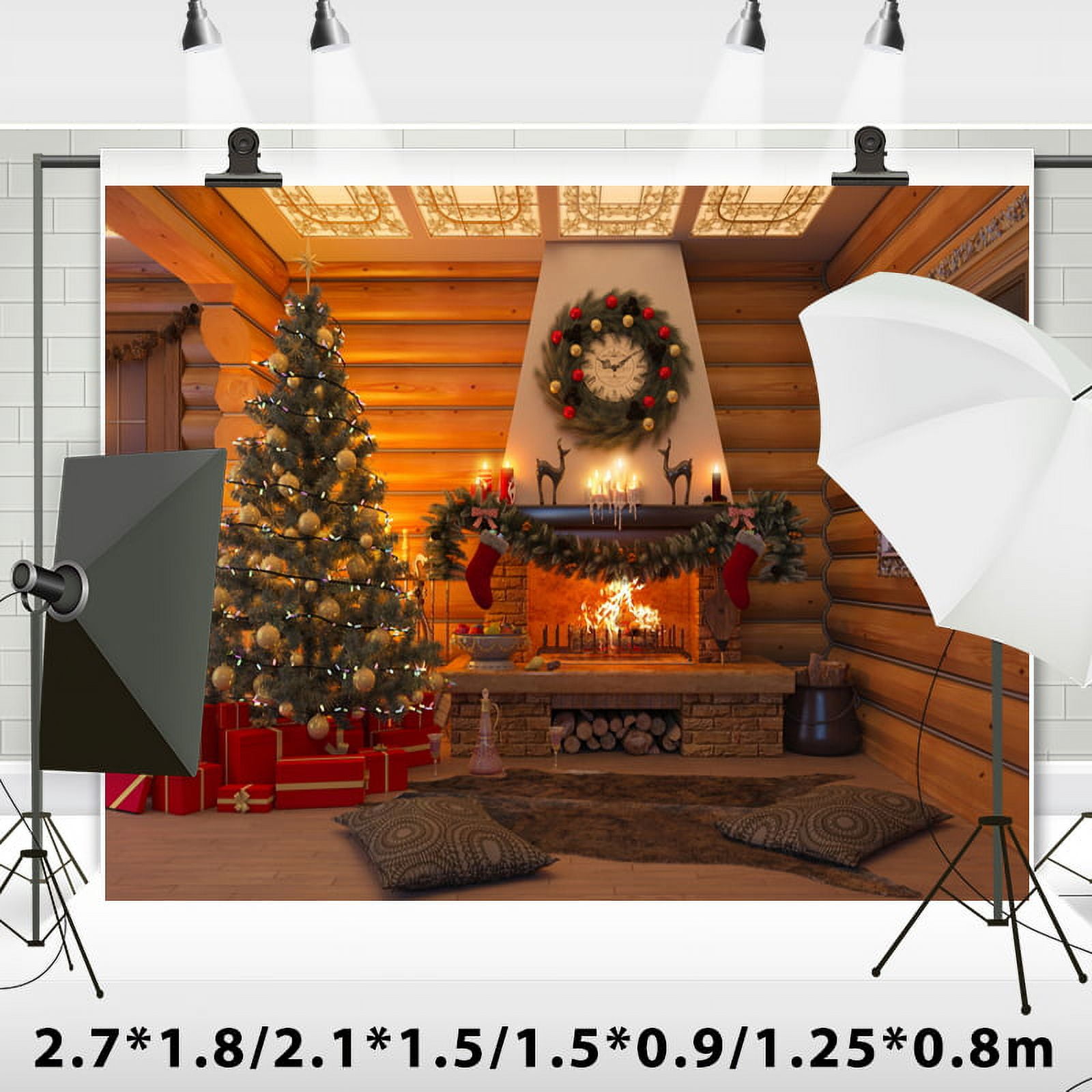 9x6ft/7x5ft/5x3ft/4x3ft 4 Sizes Merry Christmas Photography Background ...