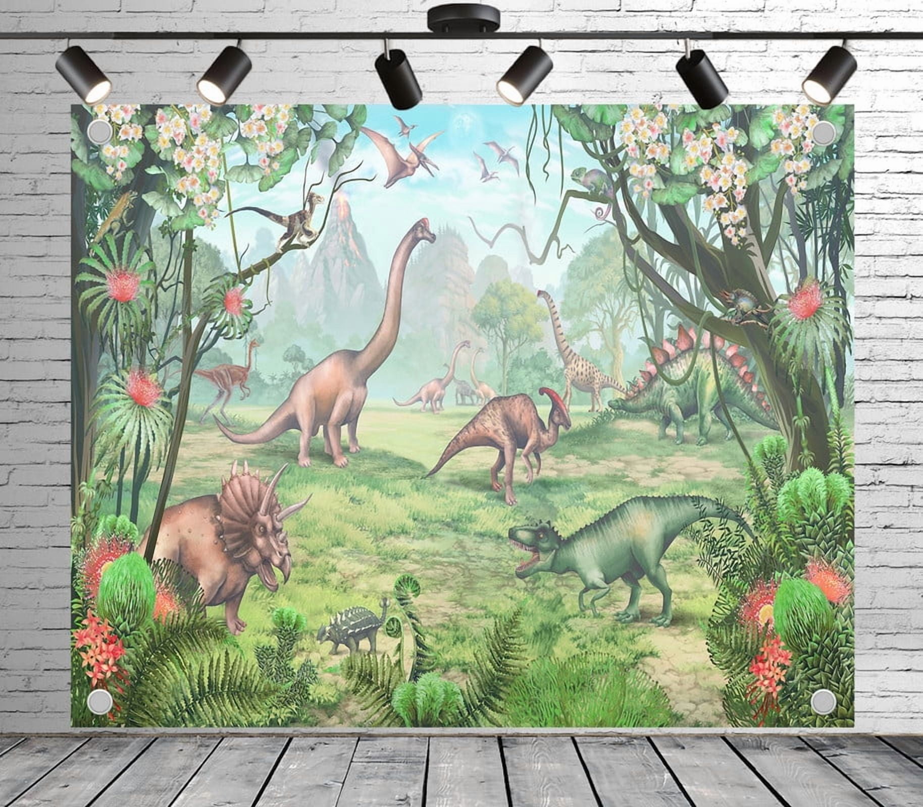 9x6ft Forest Backdrop Dinosaur Prehistoric Photo Backdrop Jungle ...
