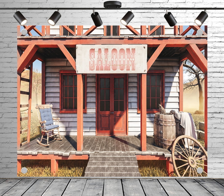 9x6ft Western Backdrop Saloon Photo Backdrop Rustic Background for ...