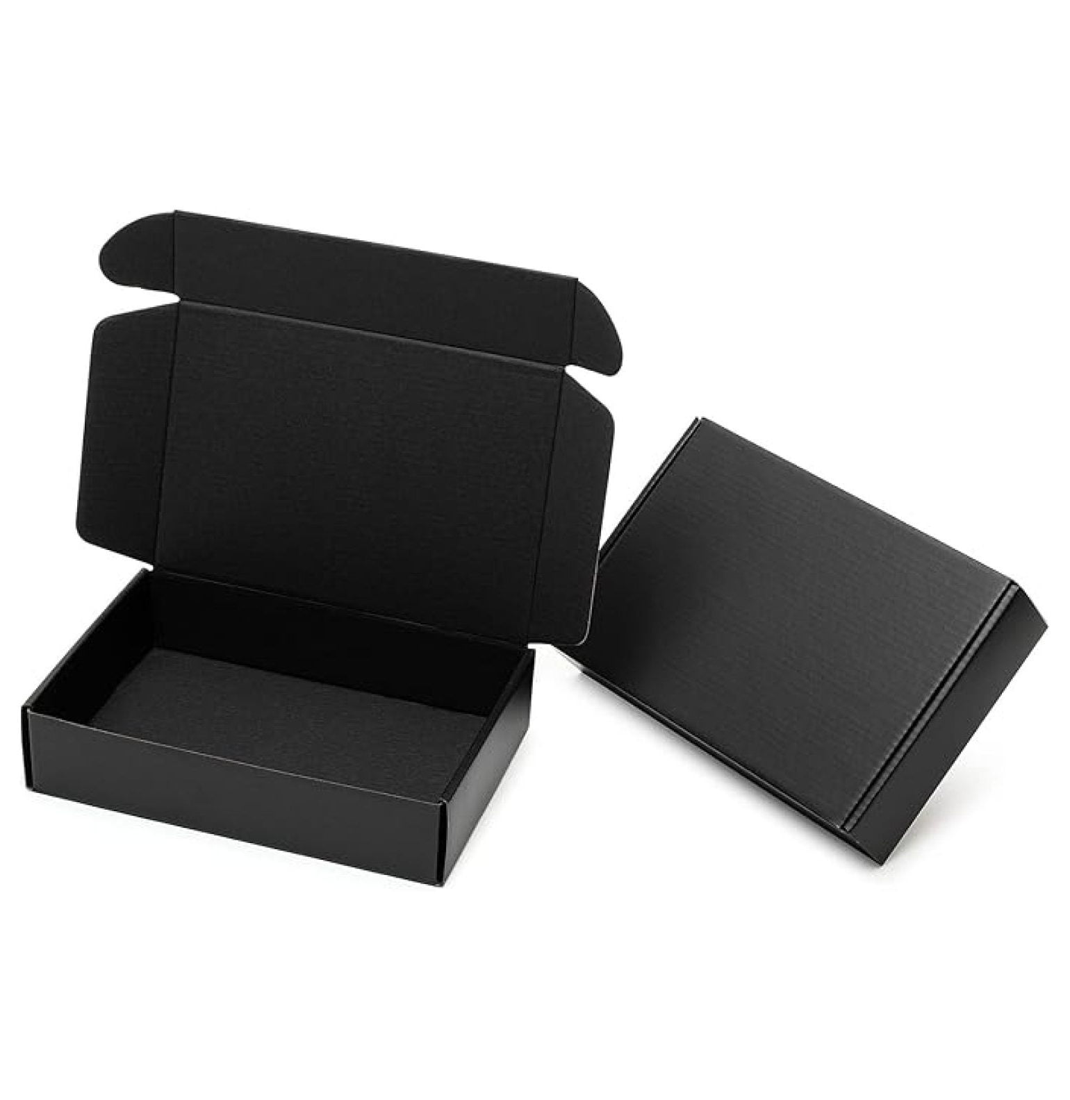 9x6x2" Black Shipping Boxes - 24 Pack Corrugated Cardboard Mailing Box ...