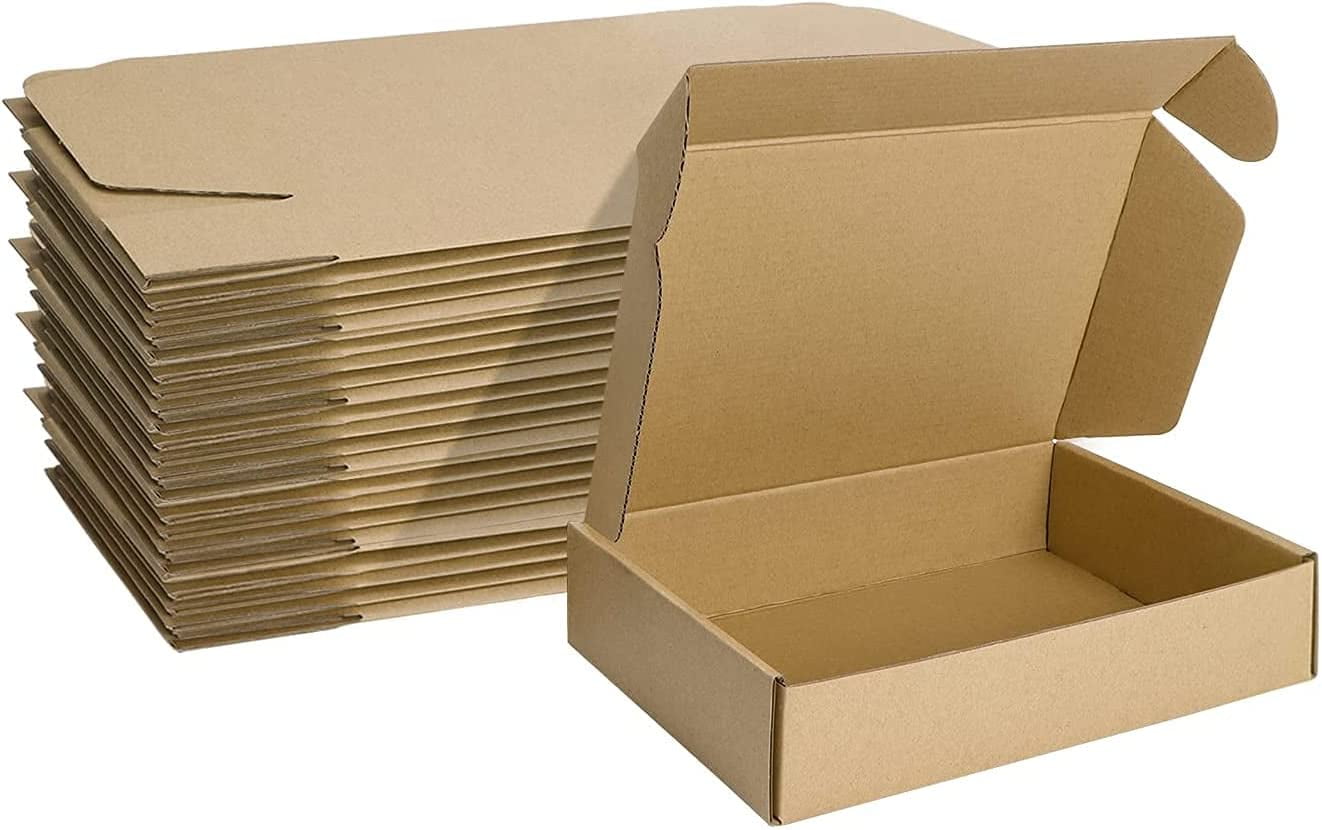 Bulk 9x6x2 Brown Kraft Corrugated Cardboard Shipping Boxes, Set of 25 ...