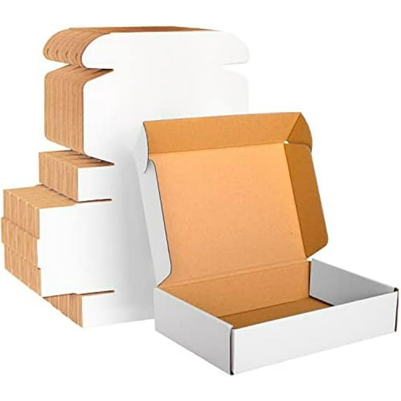 9x6x2 White Cardboard Boxes - 30 Pack Shipping Boxes for Small Business ...