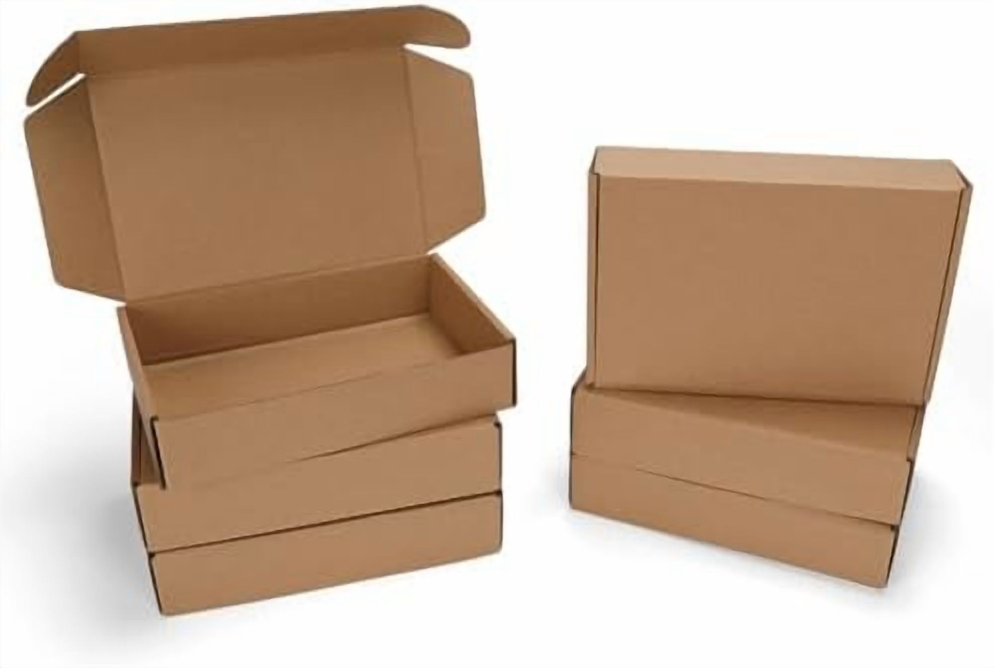 9x6x2 inch Shipping Boxes 6 Pack Brown, Tab Lock Tuck Top Mailer Boxes ...