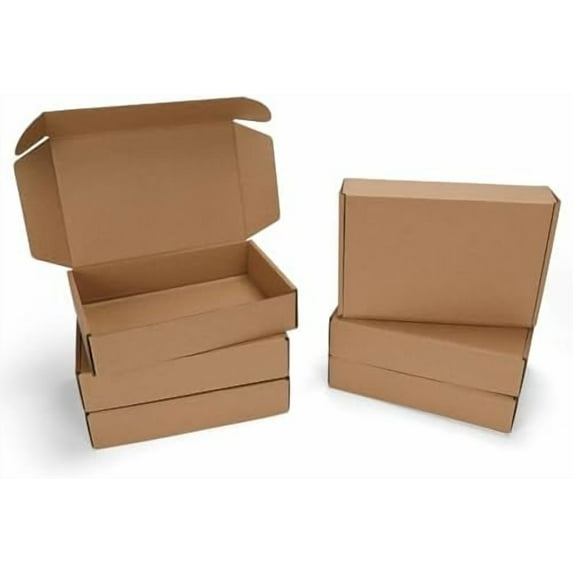 9x6x2 inch Shipping Boxes 6 Pack Brown, Tab Lock Tuck Top Mailer Boxes ...