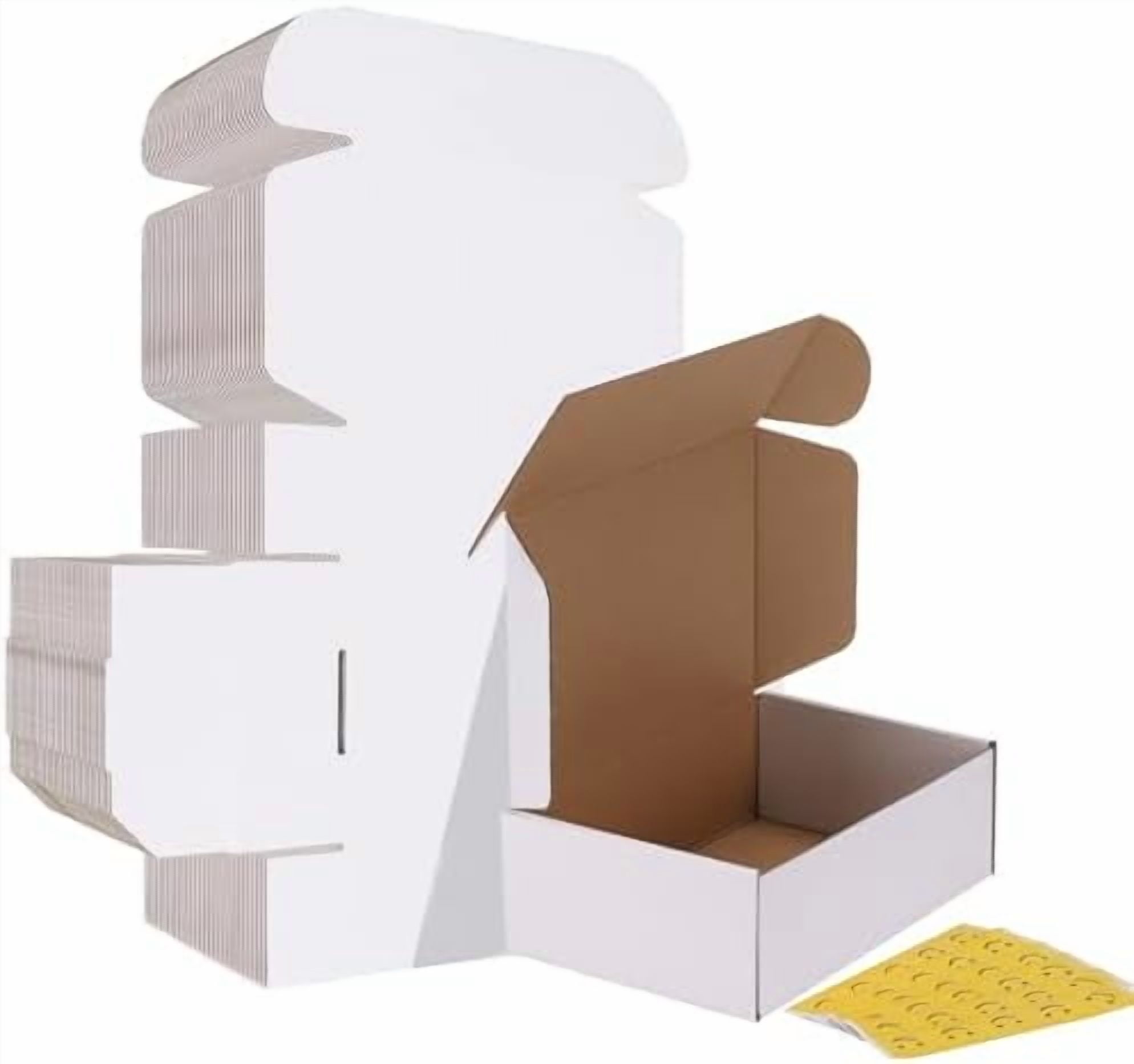 9x6x3 Shipping Boxes Set of 30, White Corrugated Cardboard Mailer Box ...