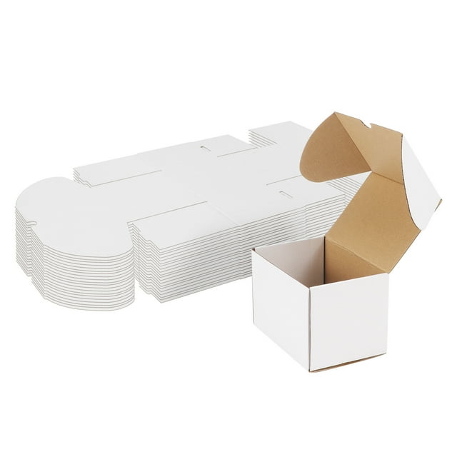 Walmart 9x6x3 White Corrugated Cardboard Shipping Boxes, Bulk Set of 20 ...