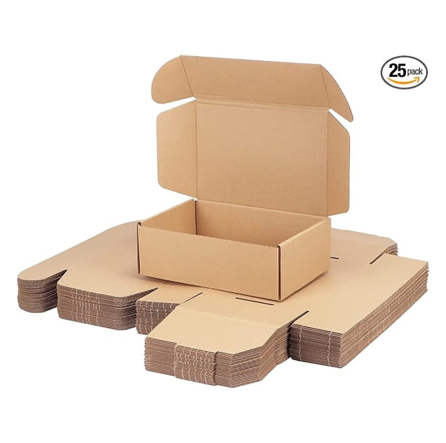 9x6x3 inch Shipping Boxes Bulk 25 Pack Brown, Tab Lock Tuck Top Mailer ...