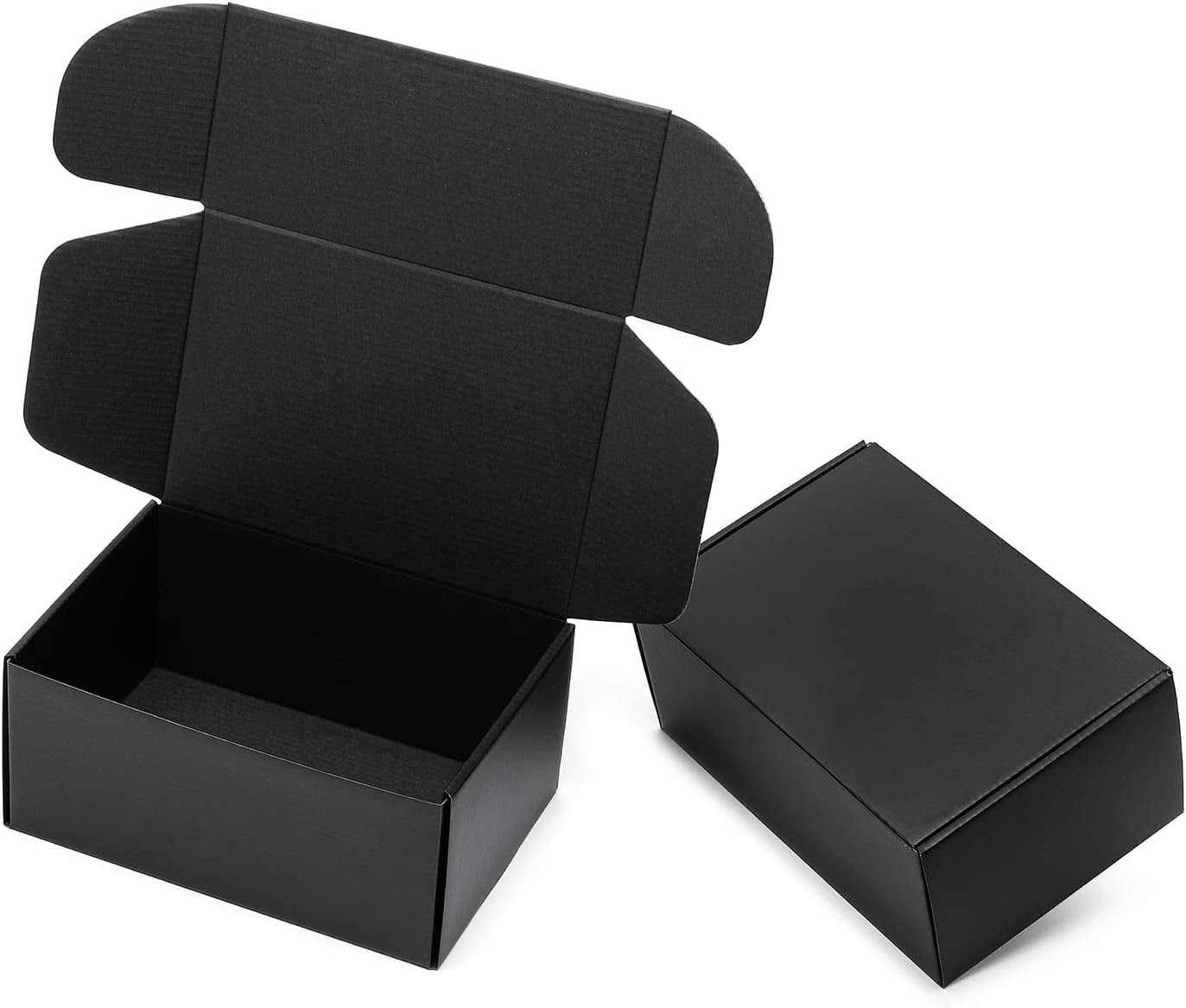 9x6x4” Black Shipping Boxes - 24 Pack Corrugated Cardboard Mailing Box ...