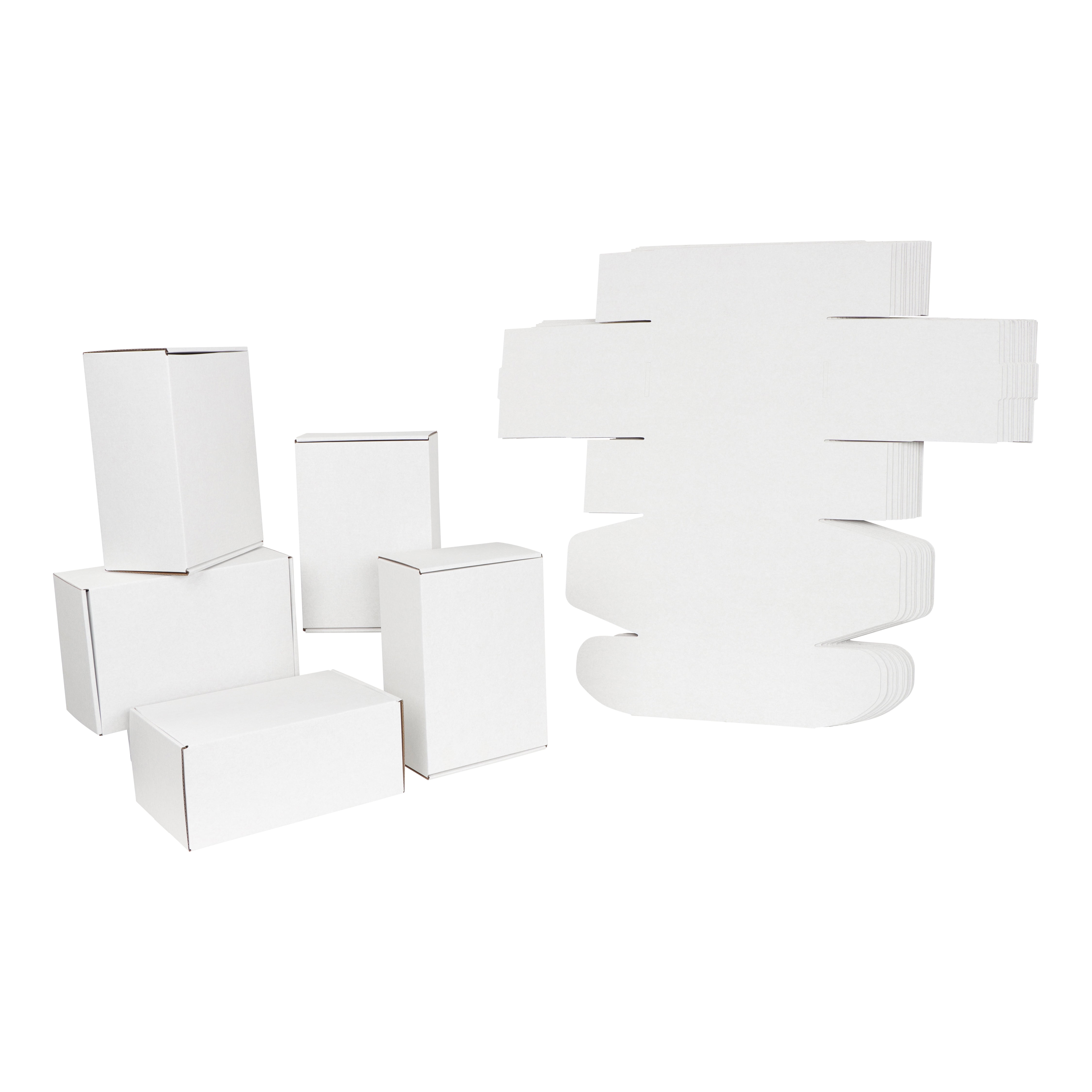 Lot45 White Cardboard Mailer Boxes 9x6x4 Inch, Bulk Set of 20, Small ...